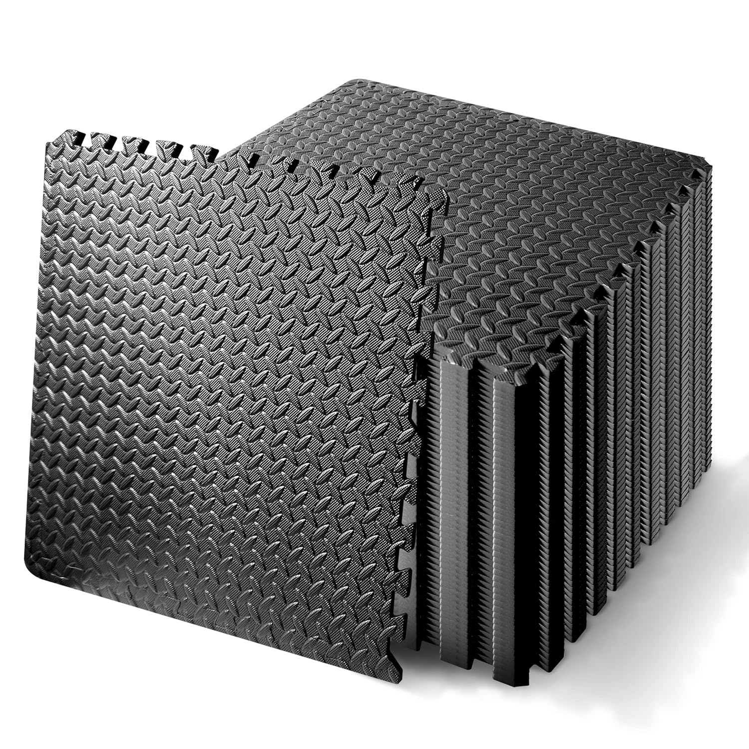 SQUATZ Thick Puzzle Exercise Mat, 50 Pcs EVA Foam Interlocking Tiles ...