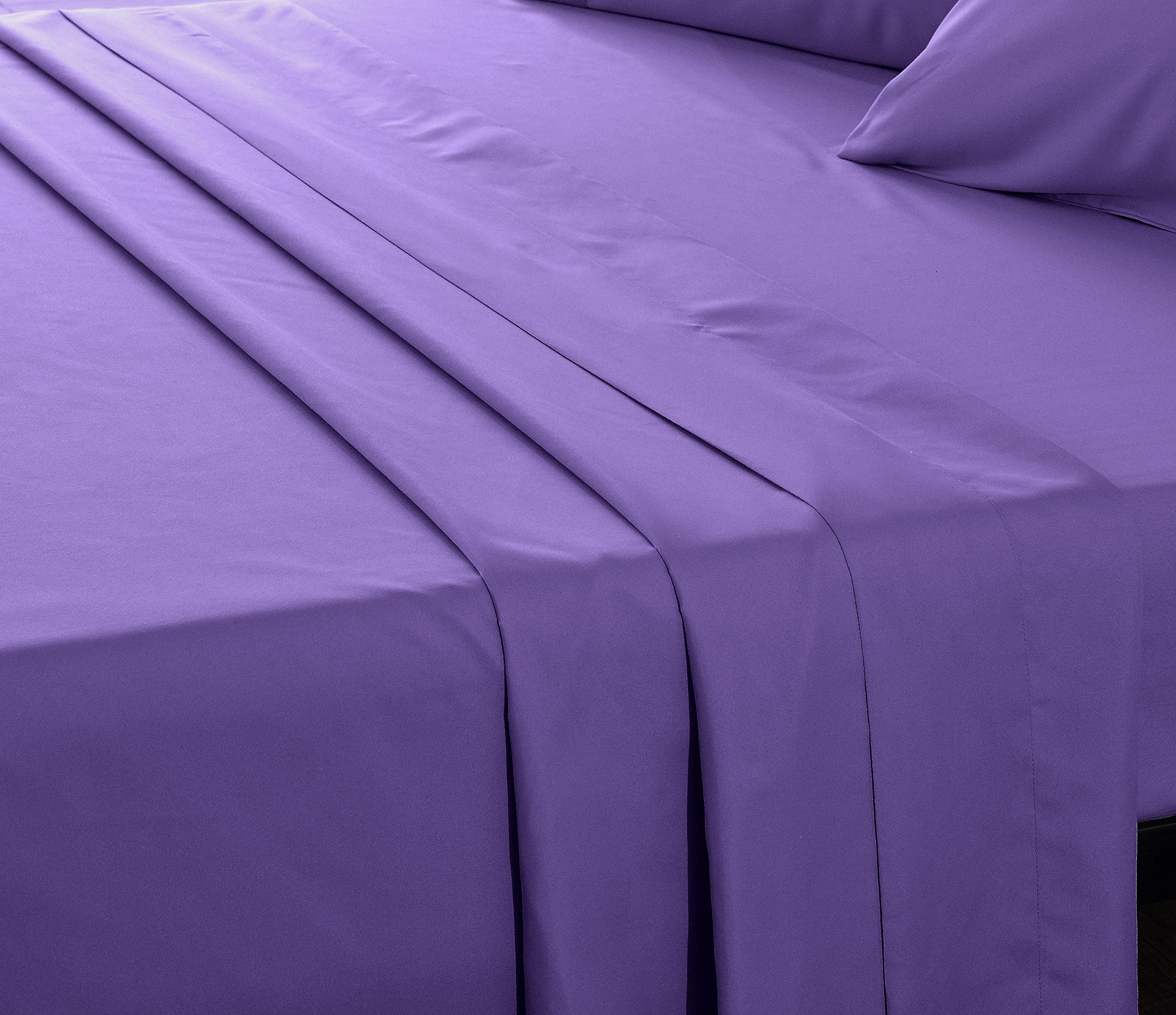 Amazon.com: New Flat Sheet - Soft, Breathable Bedding - Fade & Shrink ...