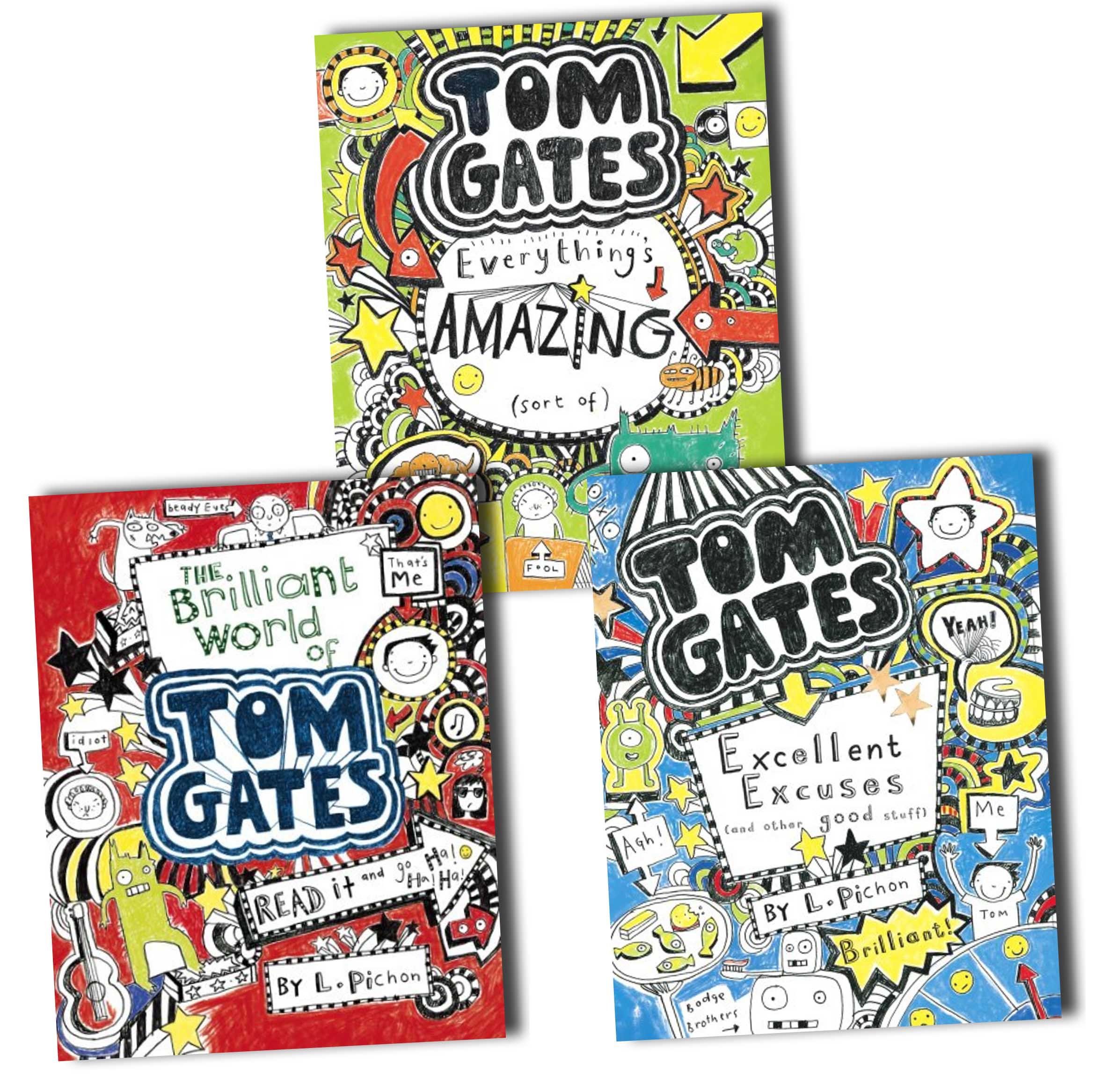Liz Pichon Tom Gates 3 Books Collection Pack Set RRP: £20.97 (The ...