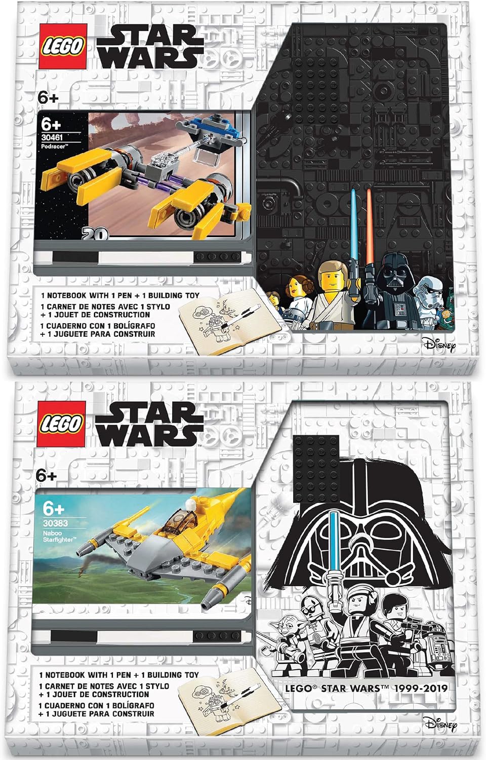 IQ LEGO Star Wars Pod Racer & Naboo Starfighter Creativity Sets Bundle ...