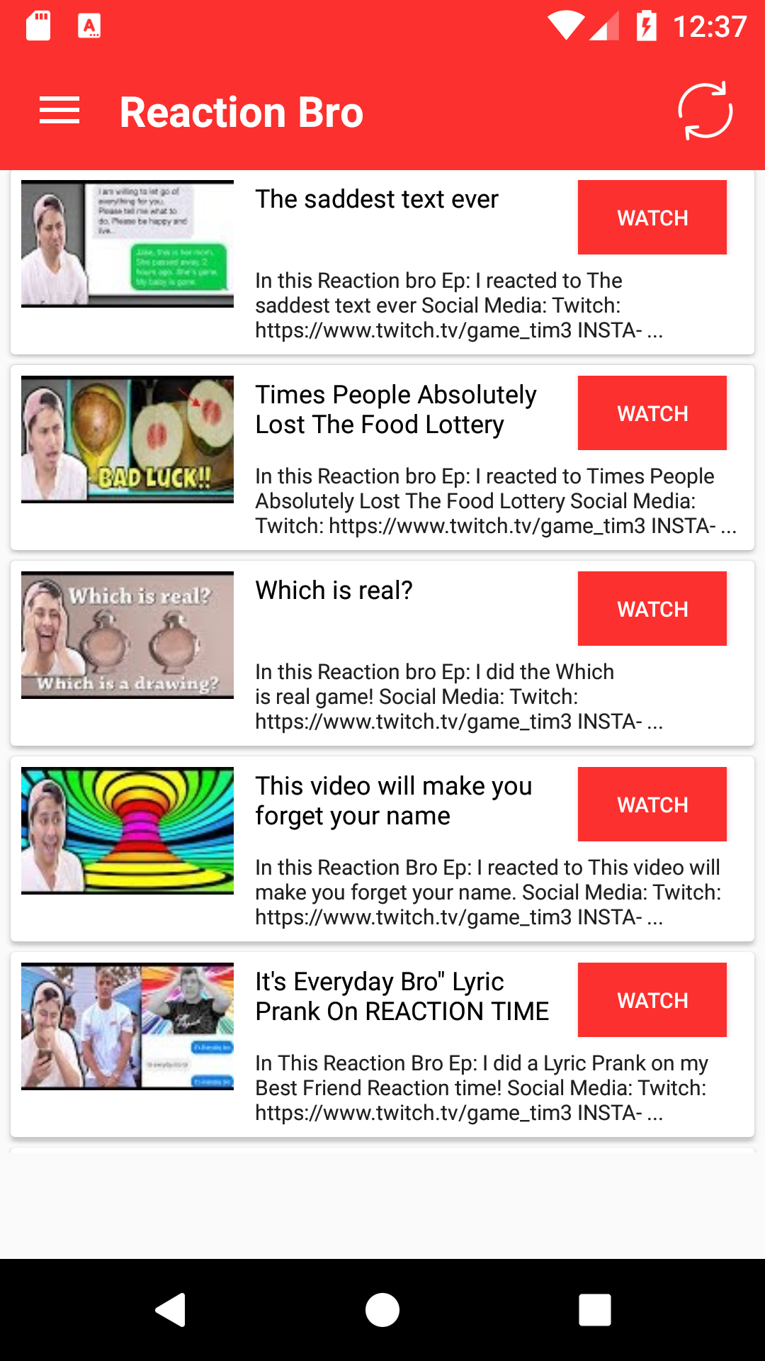 Video Reactions Compilation - App on the Amazon Appstore