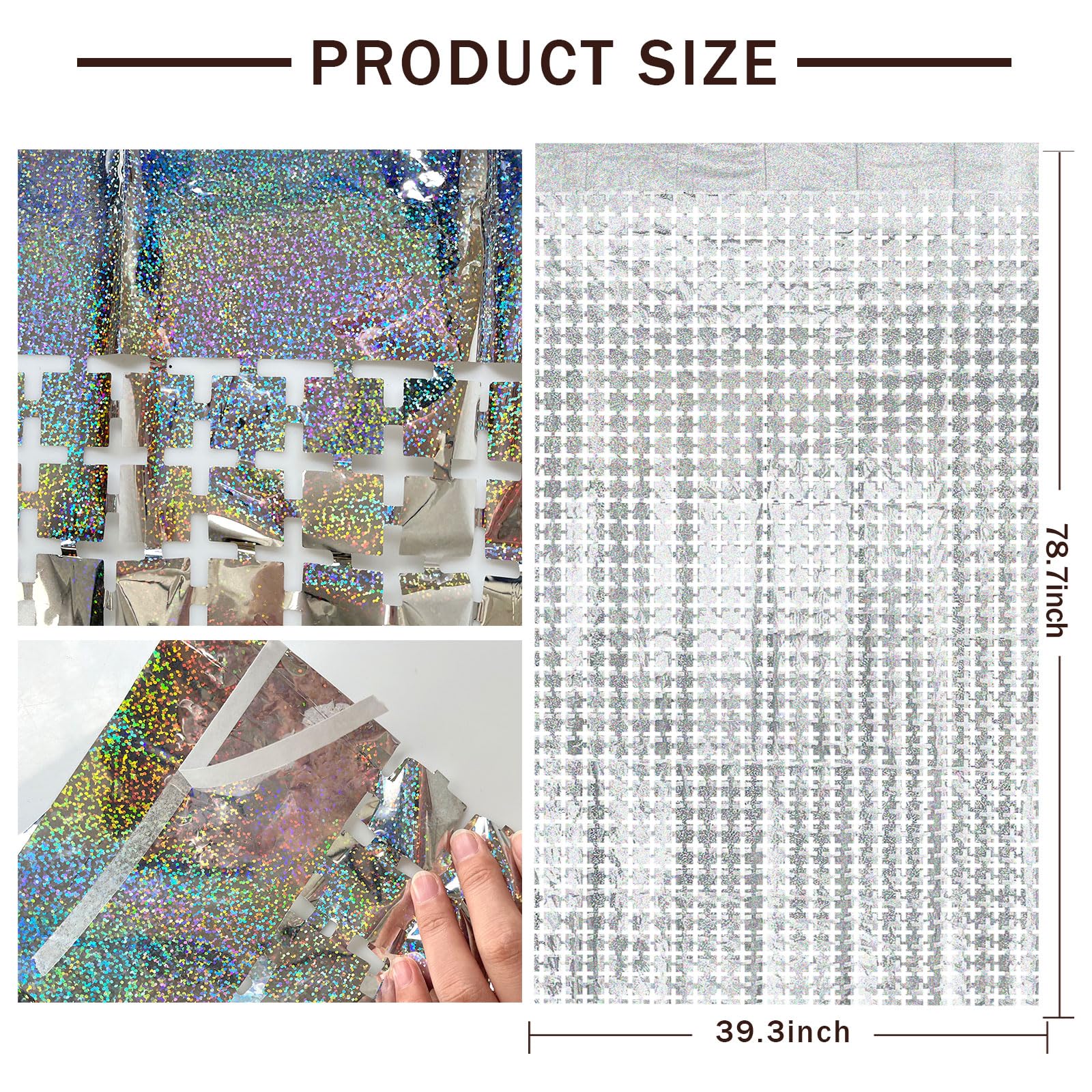 Snapklik.com : Silver Streamers Metallic Tinsel Foil Fringe Curtains ...