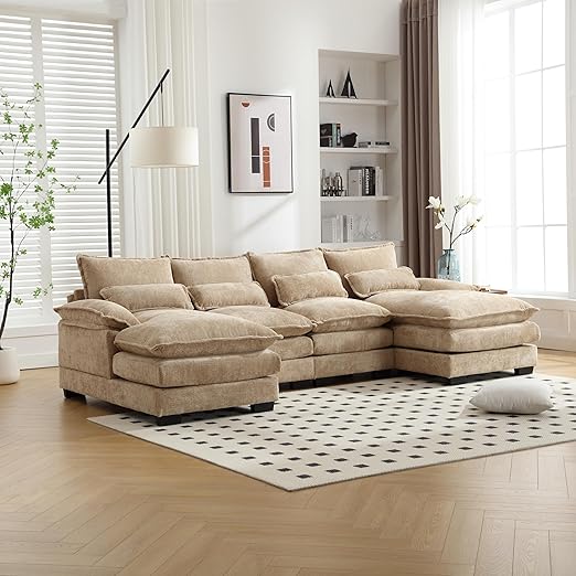 Amazon.com: 6 Seater Overstuffed Modular Sectional Sofa Cloud Couch ...