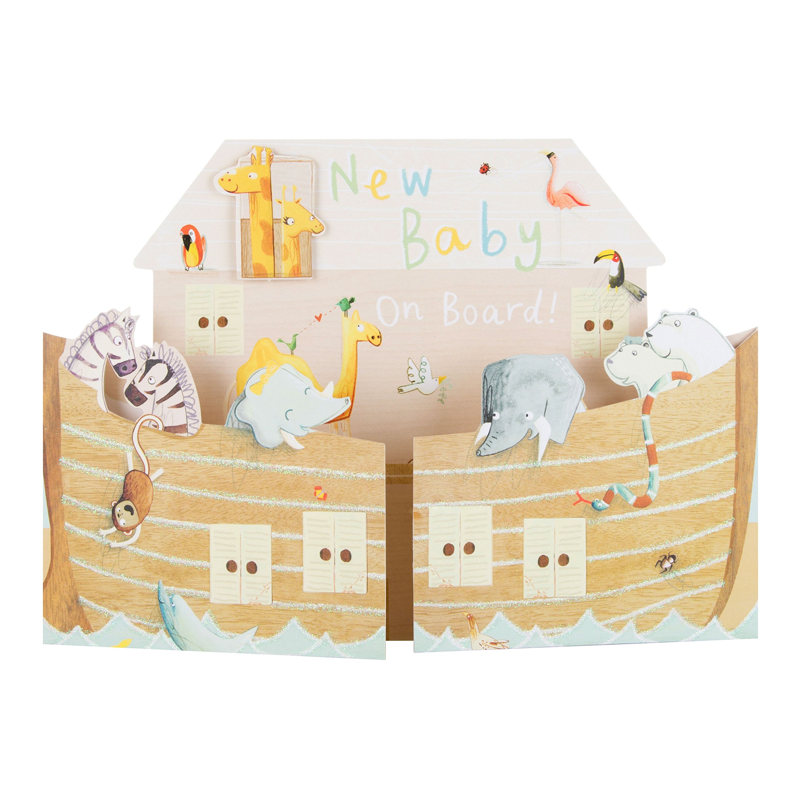Hallmark 25502314 Medium "Ark" New Baby Pop Out Card : Amazon.co.uk ...