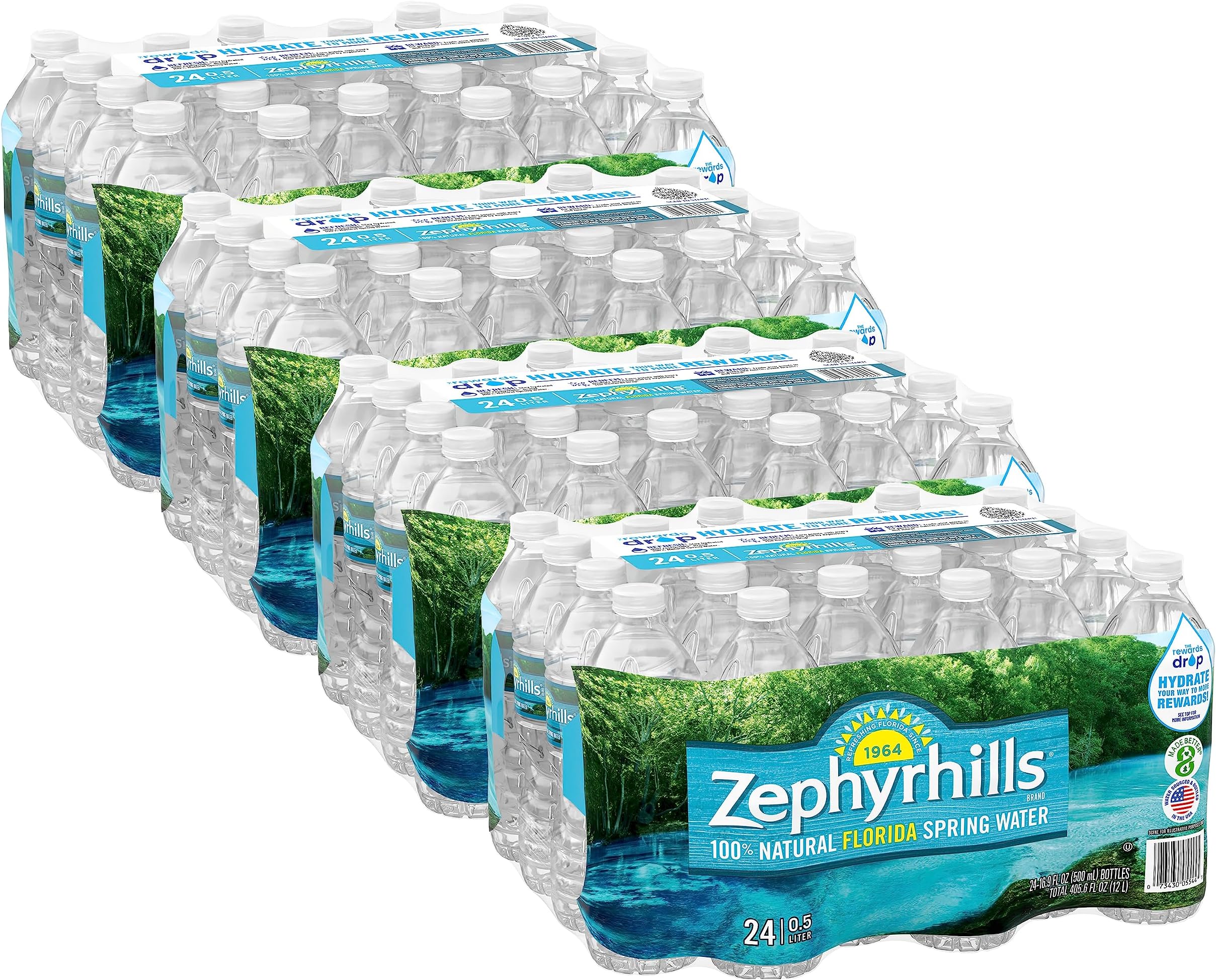 Amazon.com: Zephyrhills Spring Water, 16.9 oz Plastic Bottles, 24 Pack ...