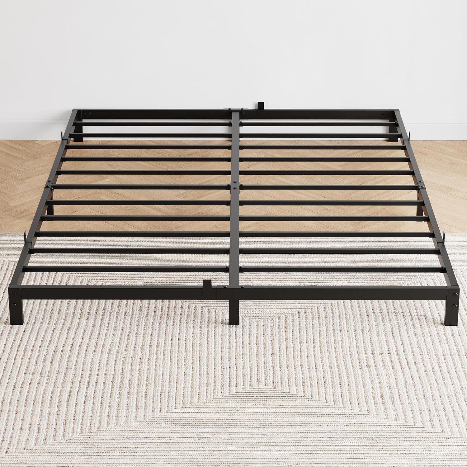 Amazon.com: IDEALHOUSE 6 Inch Queen Bed Frame No Box Spring Needed, Low ...