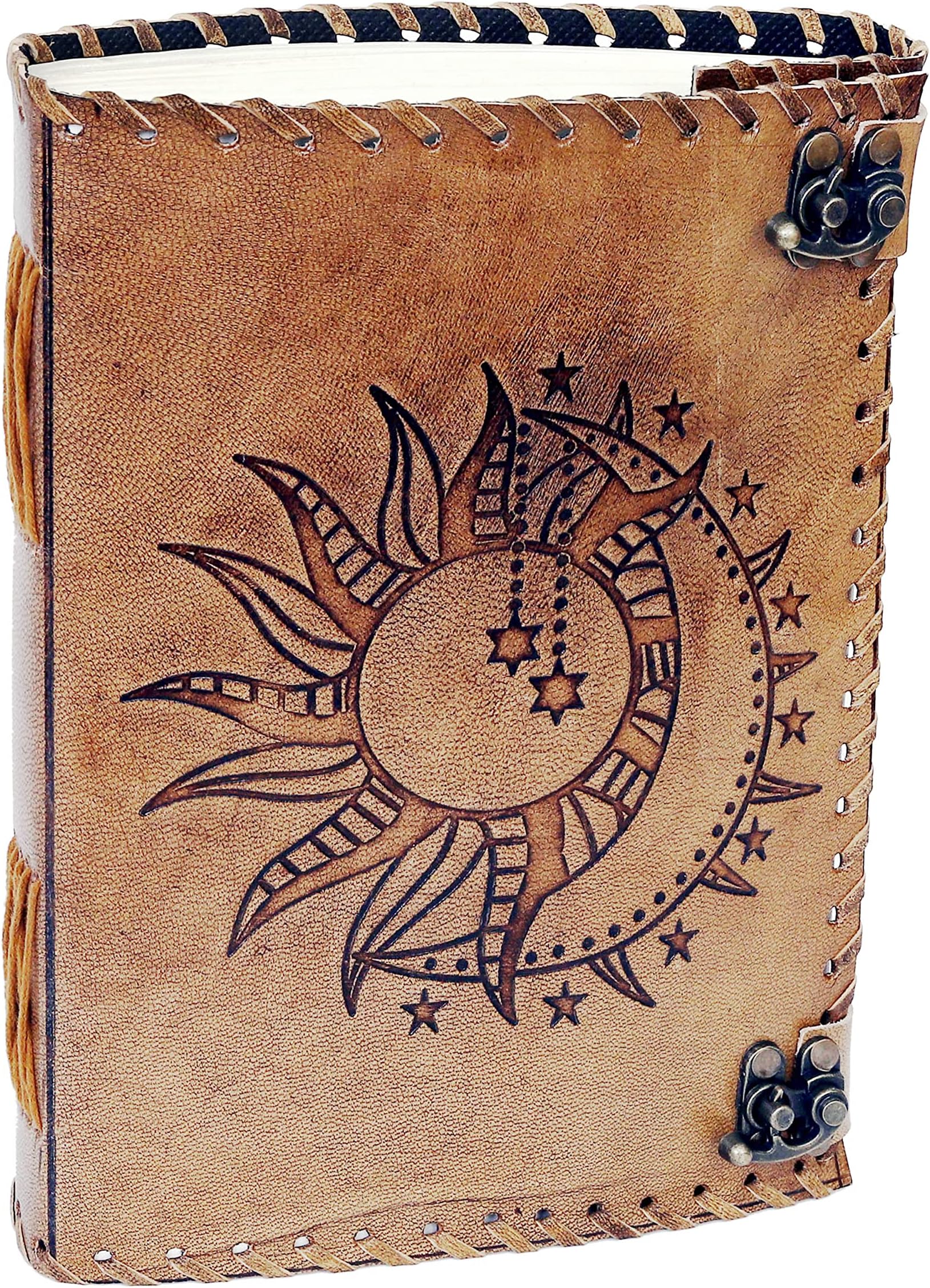 Amazon.com : Sun & Moon Emboss journal, 240 Pages journal, Vintage ...