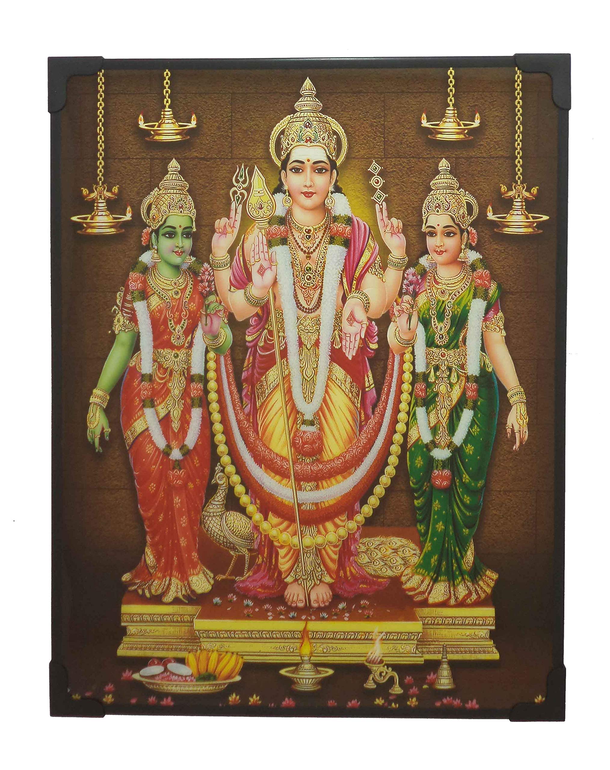Buy Lord Murugan Photo Beading Frame ( 29 cm x 22.5 cm x 1 cm ) / lord ...