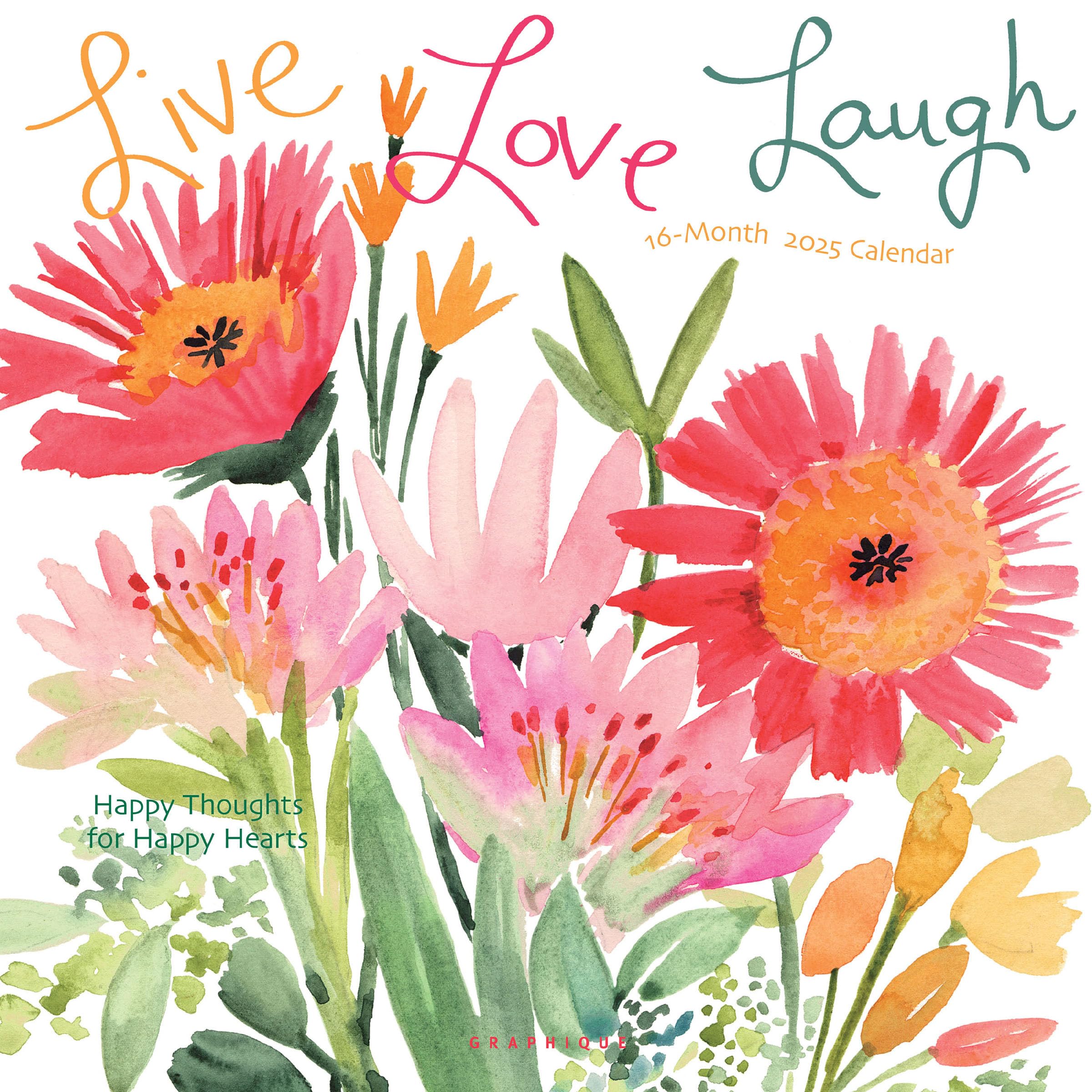 Graphique 2025 Live Laugh Love Wall Calendar | 12” x 12” | Thick Paper ...