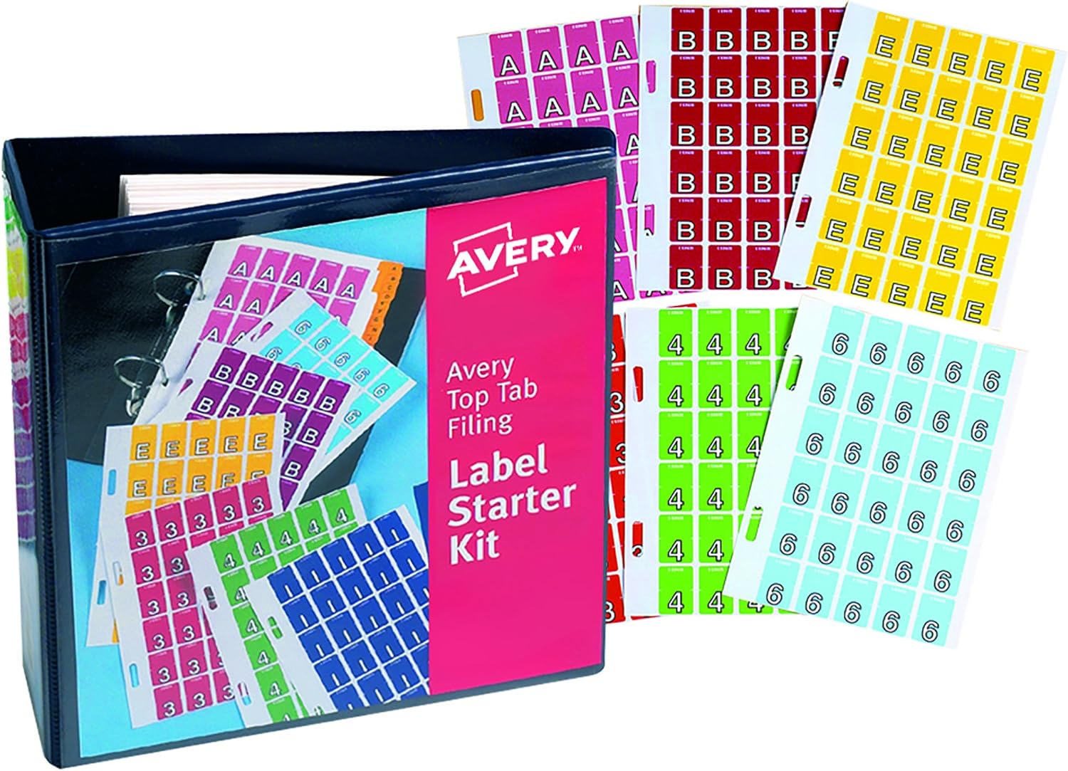 Avery Lateral Filing Top Tab Colour Coding Label Kit, Assorted Colours ...