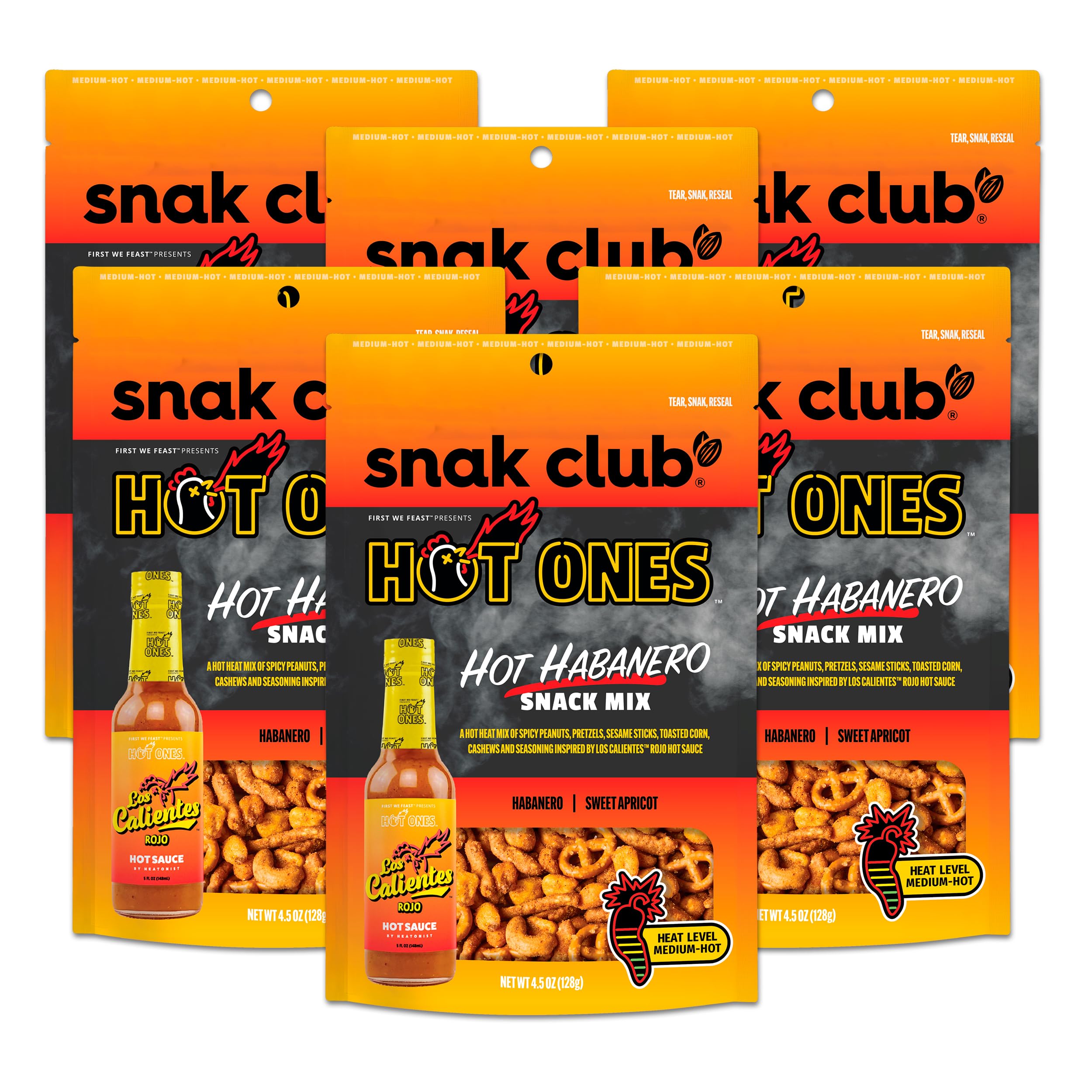 Snak Club X Hot Ones Hot Habanero Snack Mix Spicy | Desertcart Canada