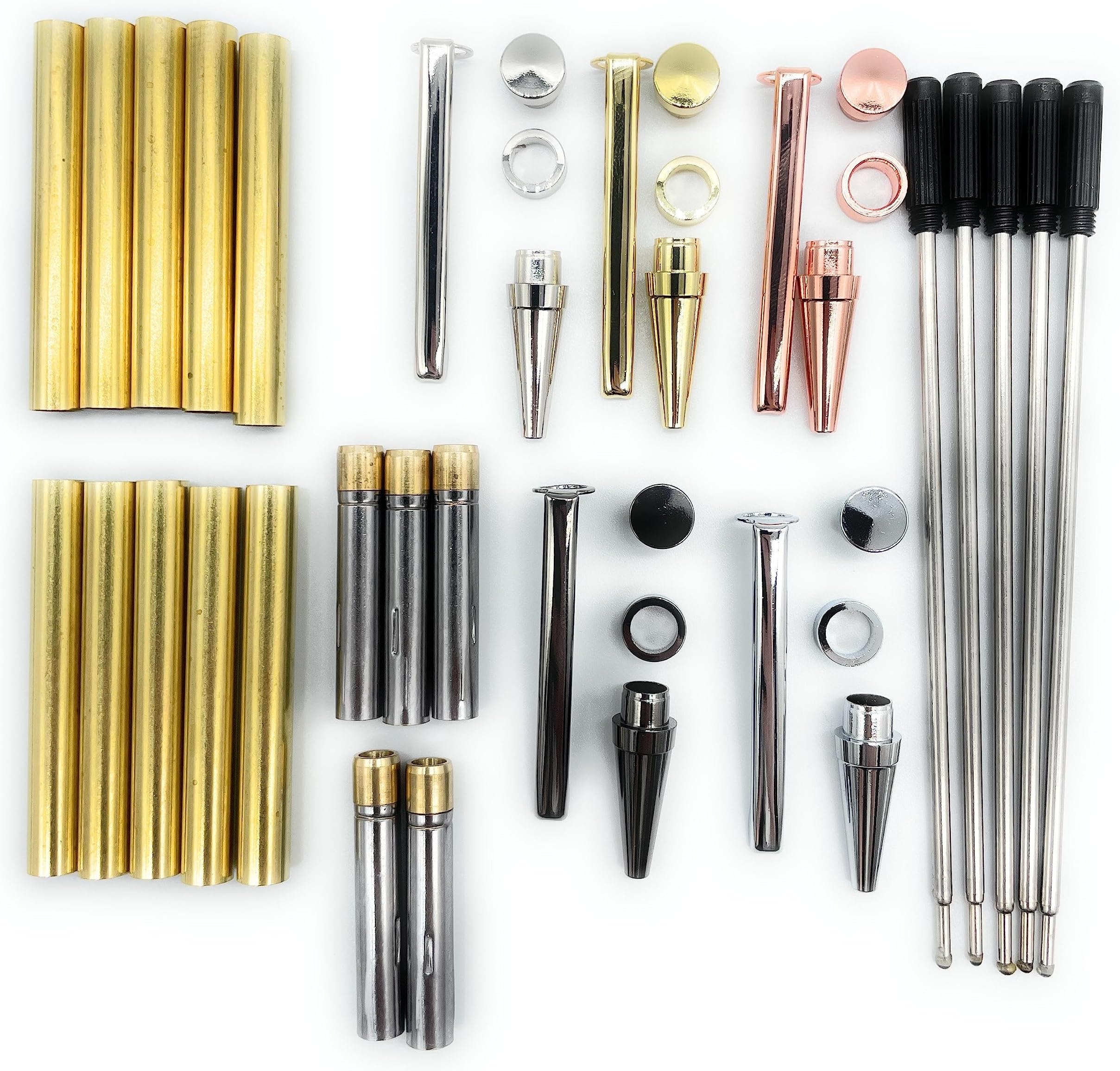 Slimline Woodturning Pen Kits (10-Pack, Mix) w/Bushings - Amazon.com