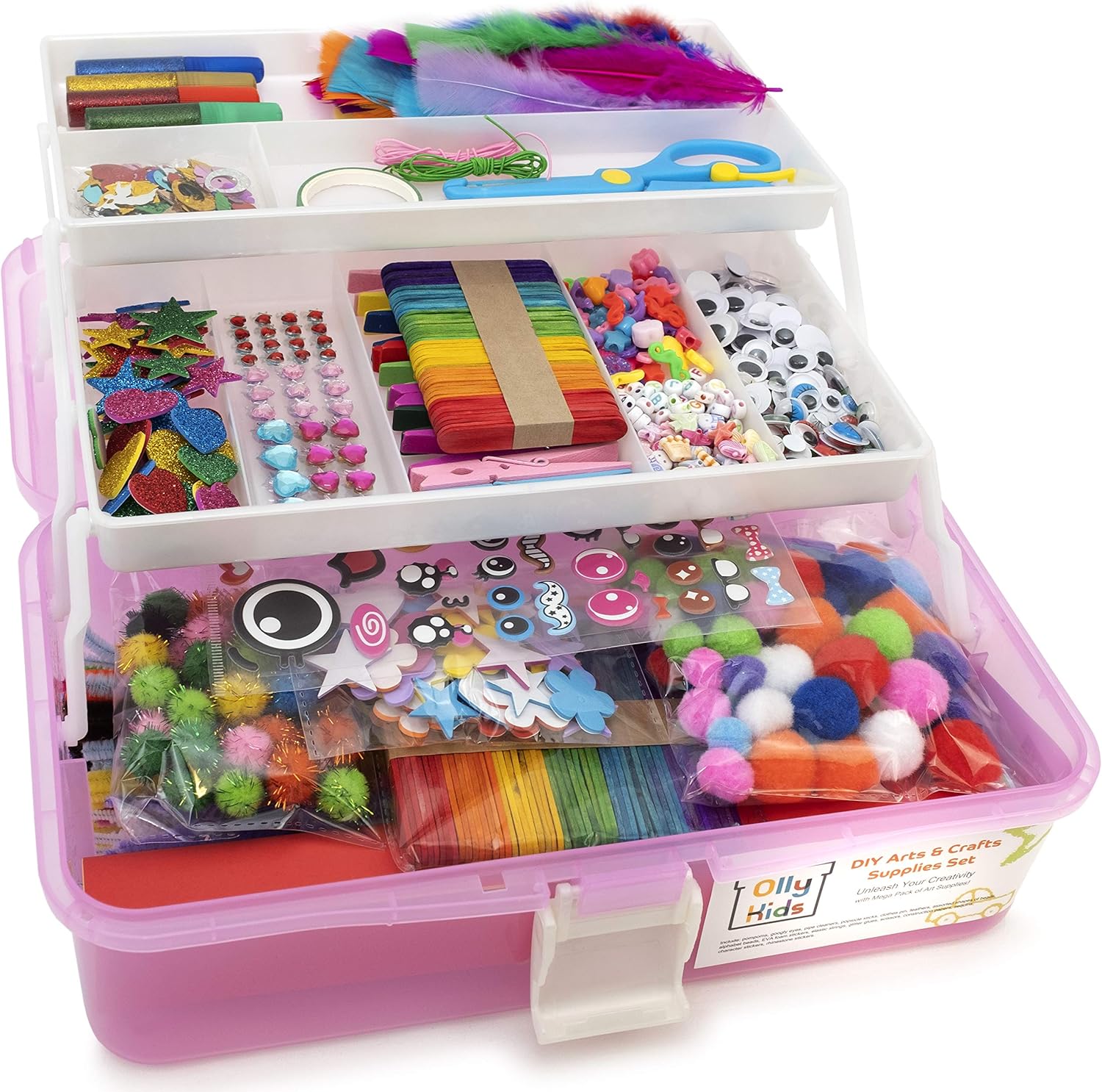 Amazon.com: Olly Kids Arts and Crafts Supplies for Kids Girls 4 5 6 7 8 ...