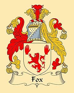 Amazon.com: Carpe Diem Designs Fox Coat of Arms/Fox Family Crest 8X10 ...