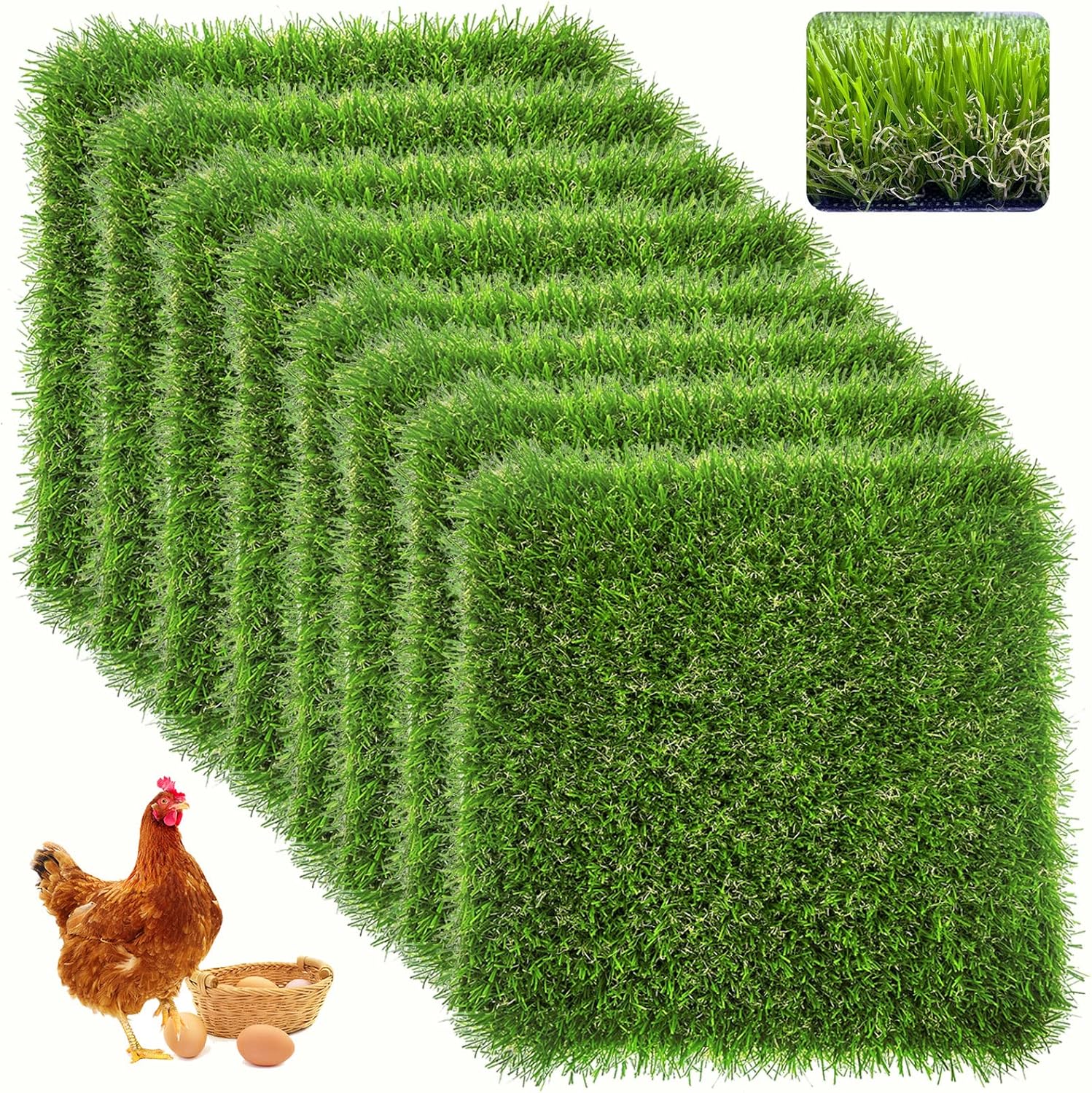 Amazon.com: 8 Pack Chicken Nesting Box Pads for Laying Eggs - 12"x12"x1 ...