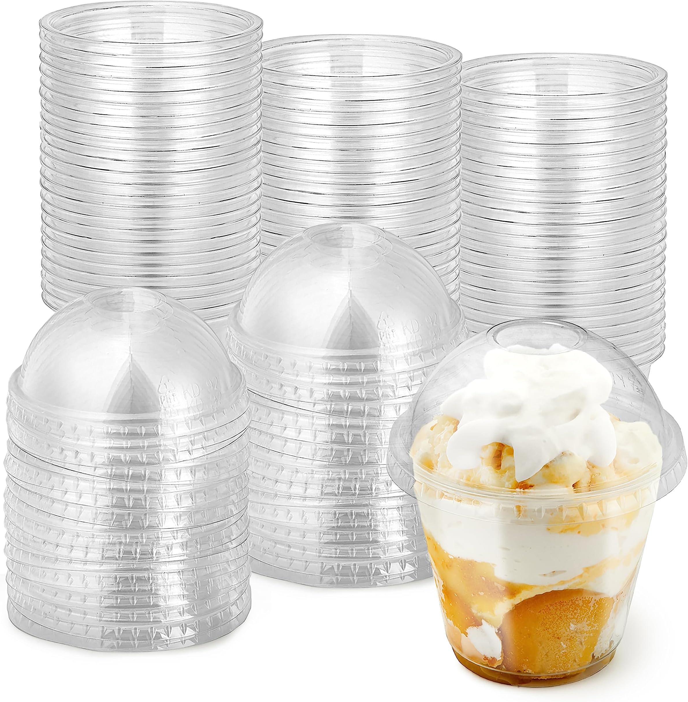 Amazon.com: 50 Pc. Clear Plastic Parfait Cups with Lids & Inserts ...