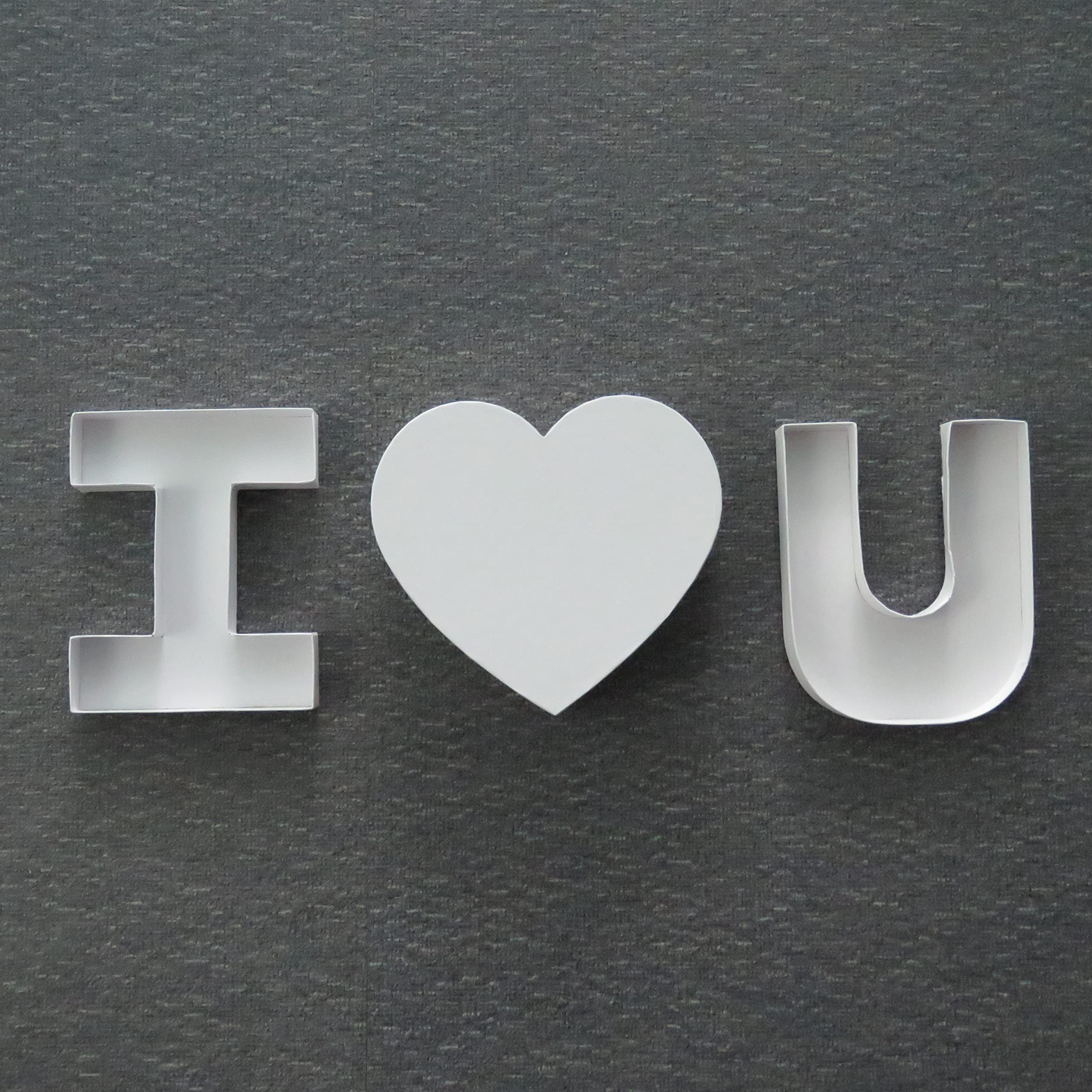 Snapklik.com : 8 Small Fillable Cardboard Letter Shaped Paper Mache Cutouts