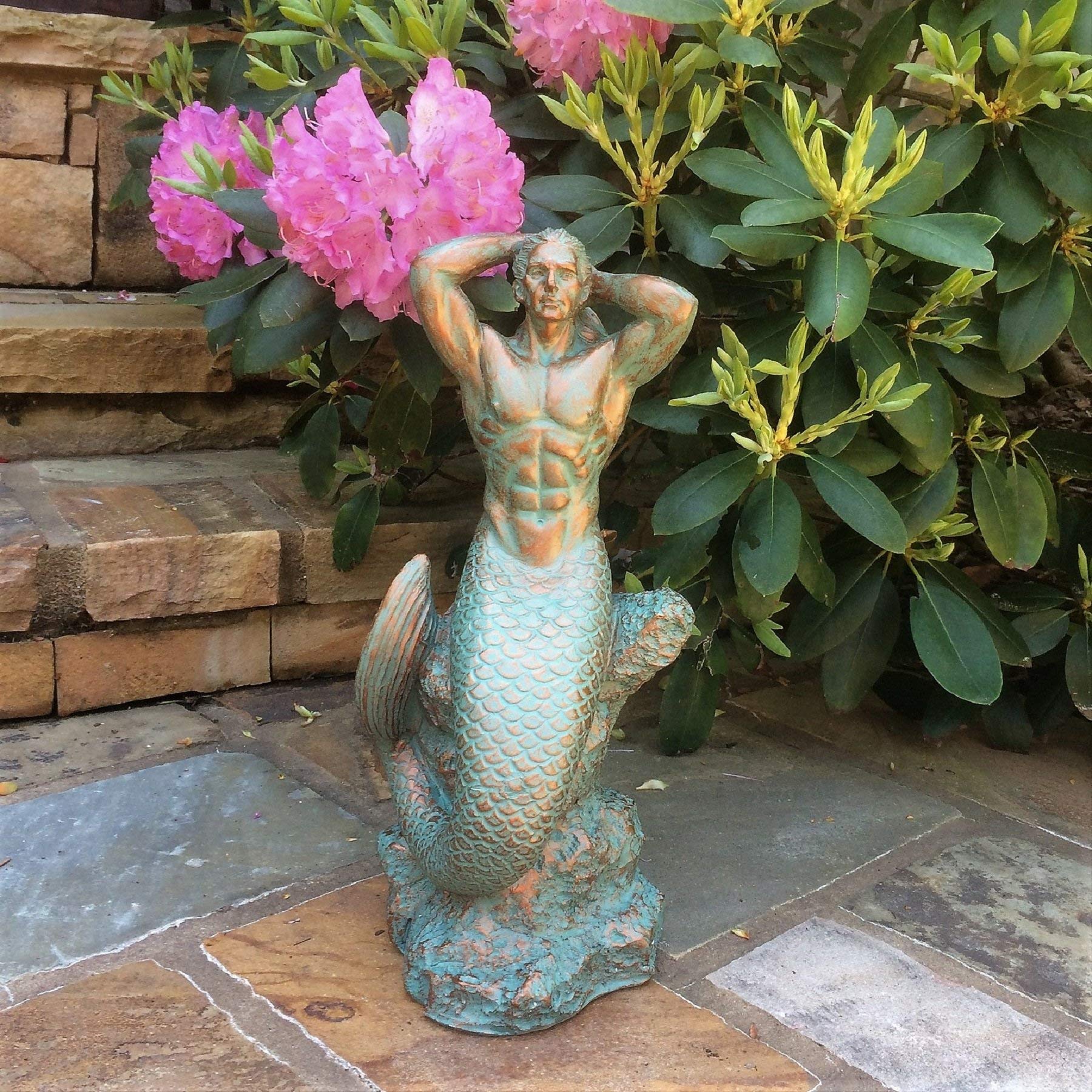 Ocean Merman With Green Fish Tail Muscle Lagoon Collection Patch Funny ...