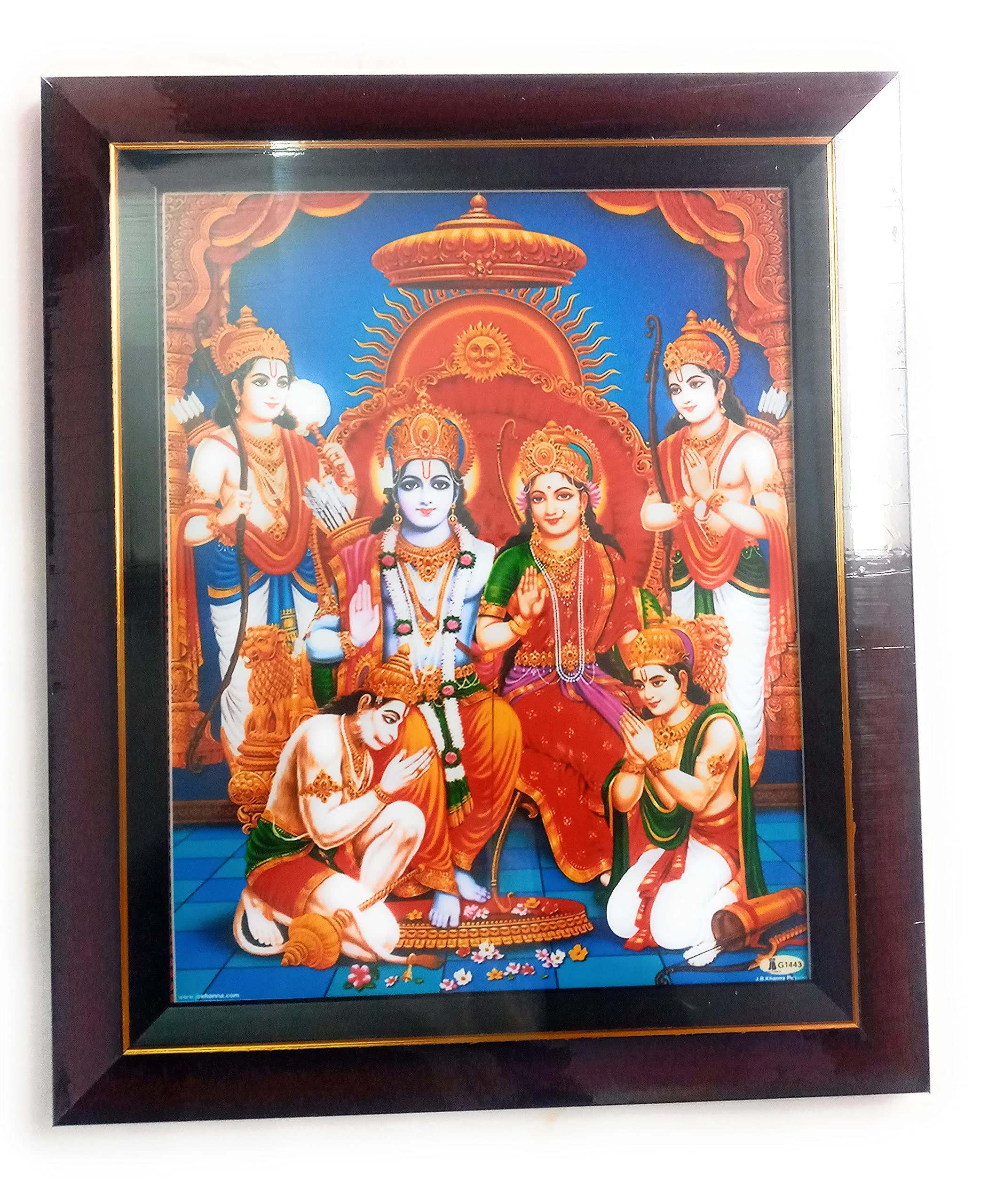 Ram Darbar Lord Rama Mata Sita Lord Hanuman And Lakshman | Desertcart ...