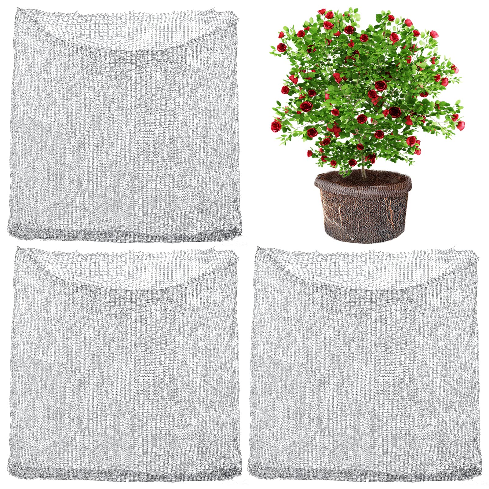 Amazon.com : Aulock 3-Pack 15 Gallon Root Stainless Steel Guard ...