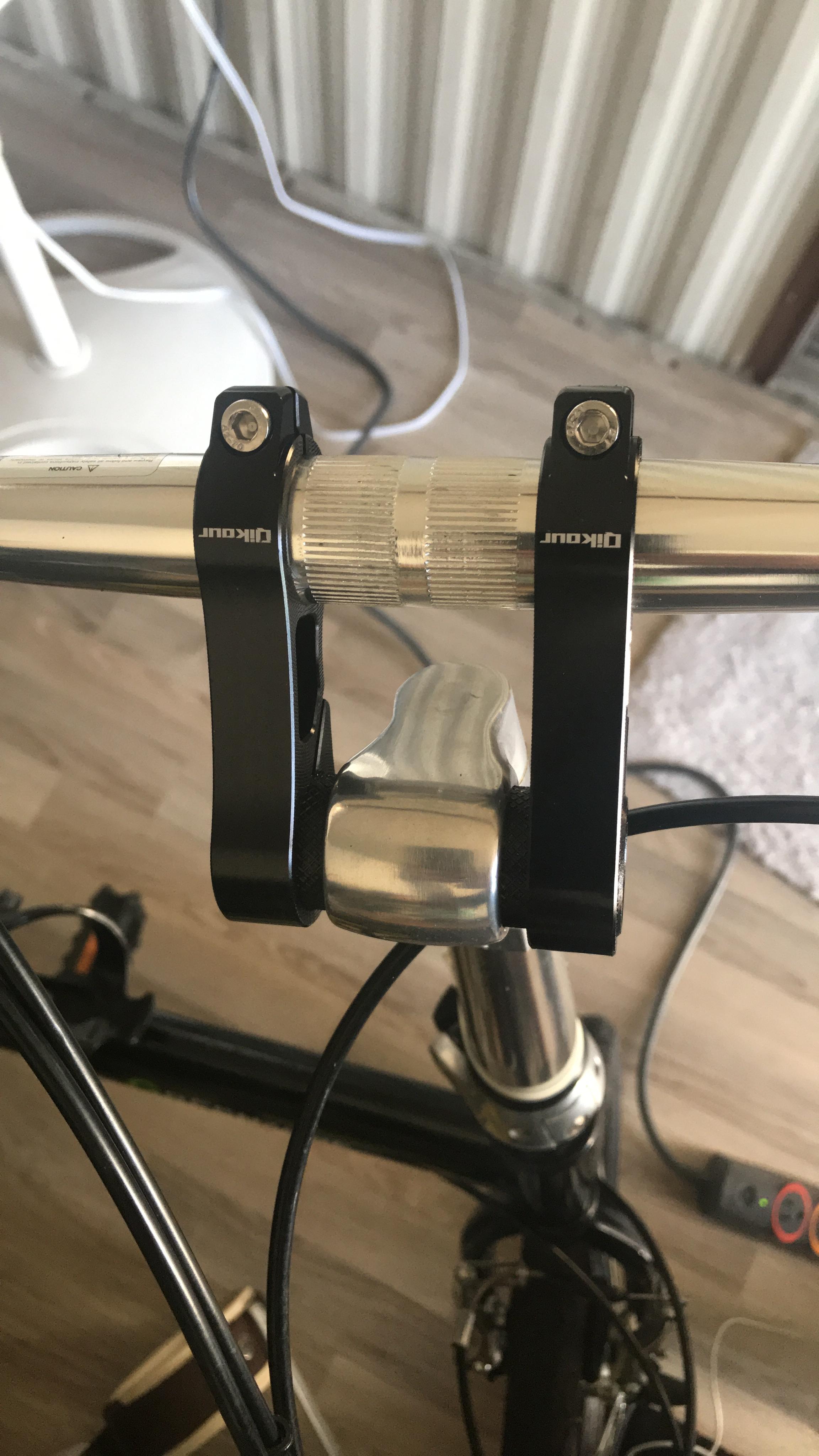 Amazon.com : Qikour Folding Bike Stem Adjustable Double Stem 1 ...