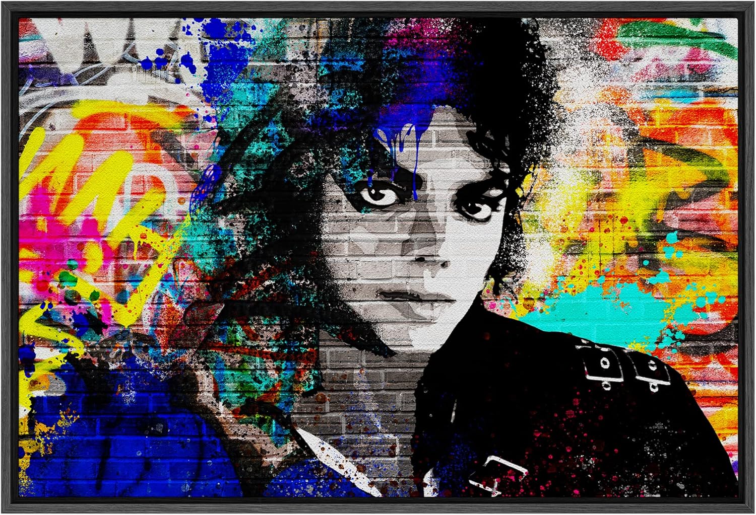 Amazon.com: SIGNWIN Framed Canvas Print Wall Art King of Pop Singer ...