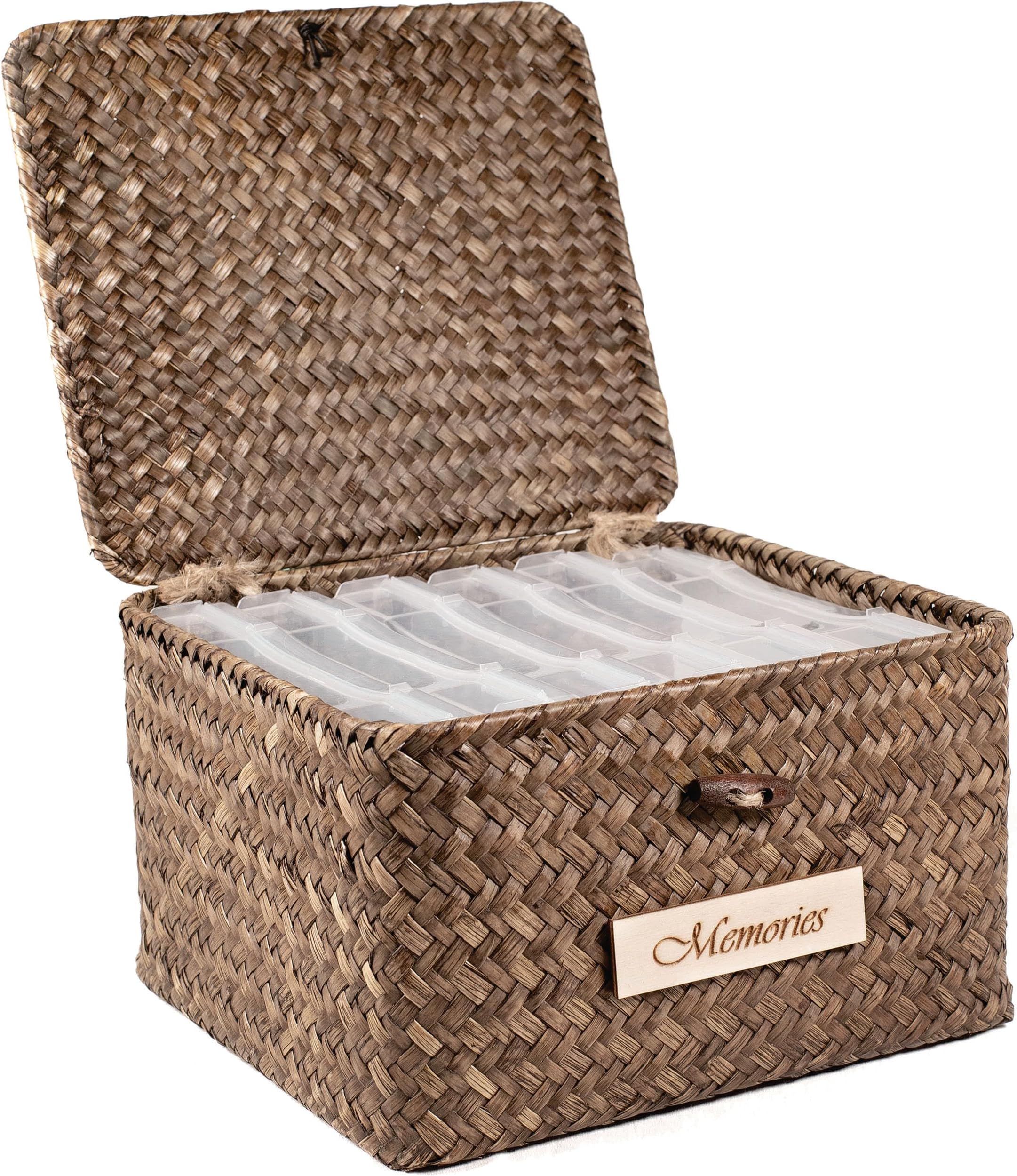 Amazon.com: Photo Storage Box 4x6 - Inner 6 Plastic Photo Case Keeper ...