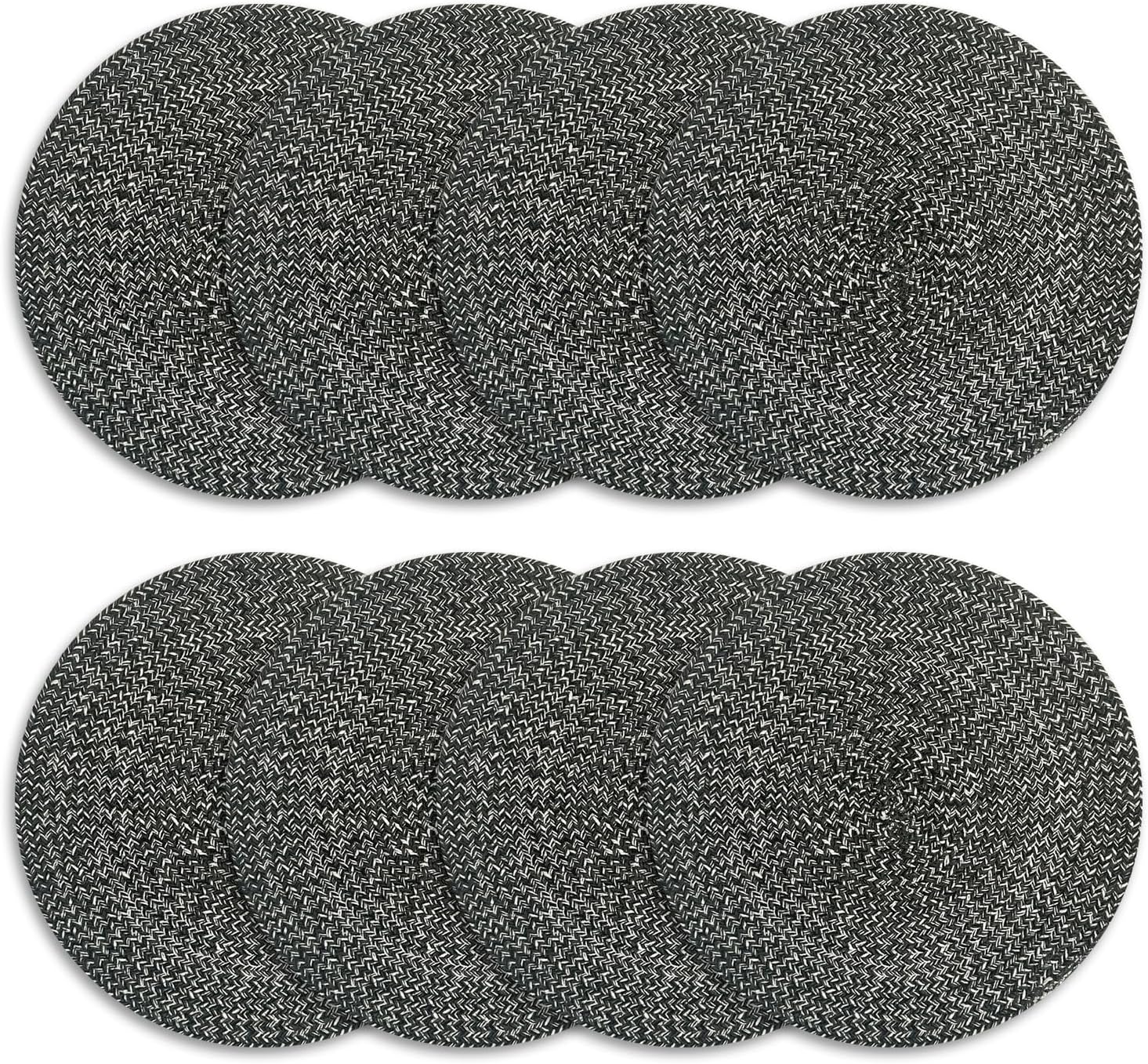 Amazon.com: Homewear Marled Twist Set of 8 Placemats, 15" Round Cotton ...