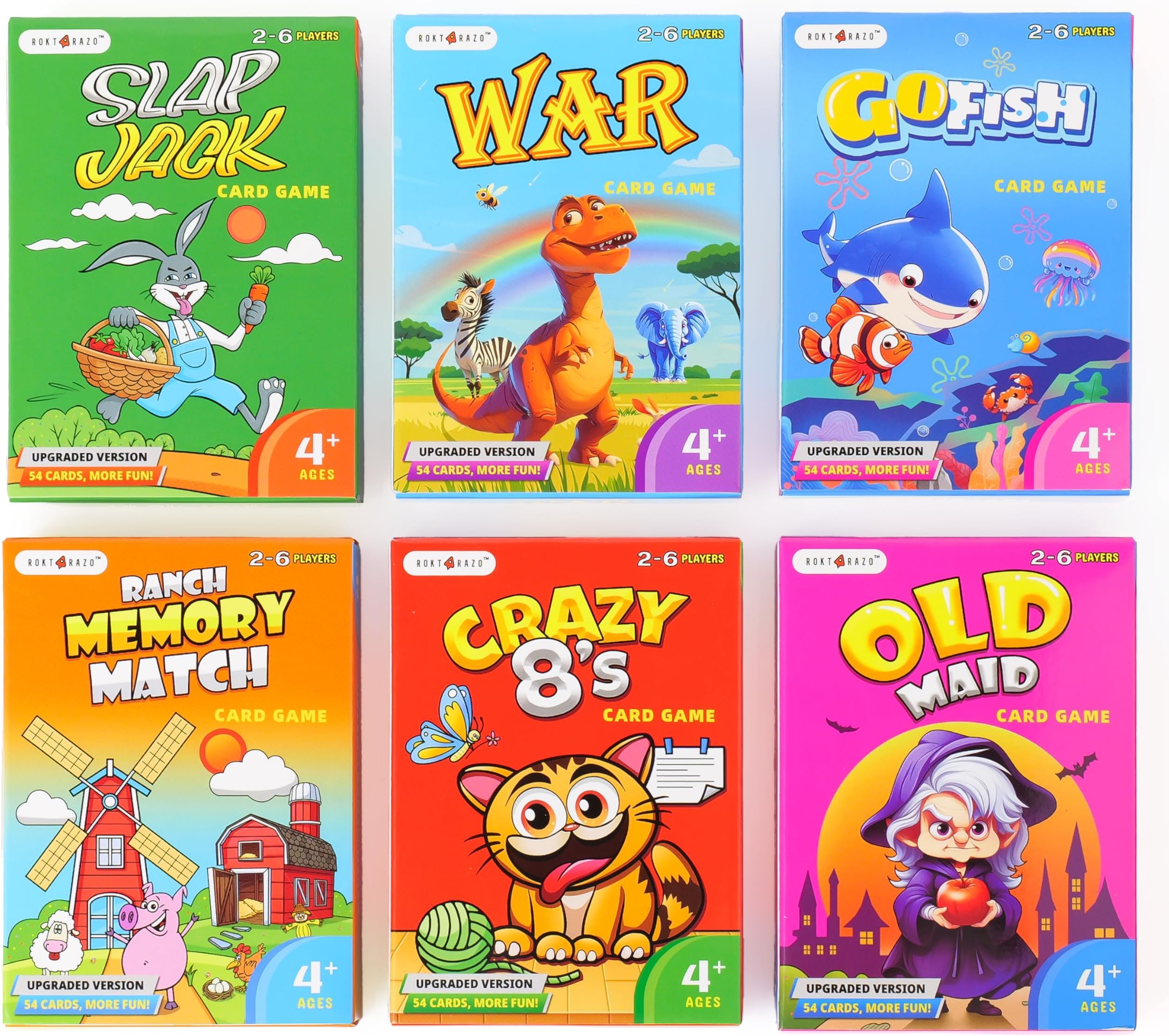 Melissa & Doug Classic Card Games Set - Old Maid, Go Fish, Rummy ...