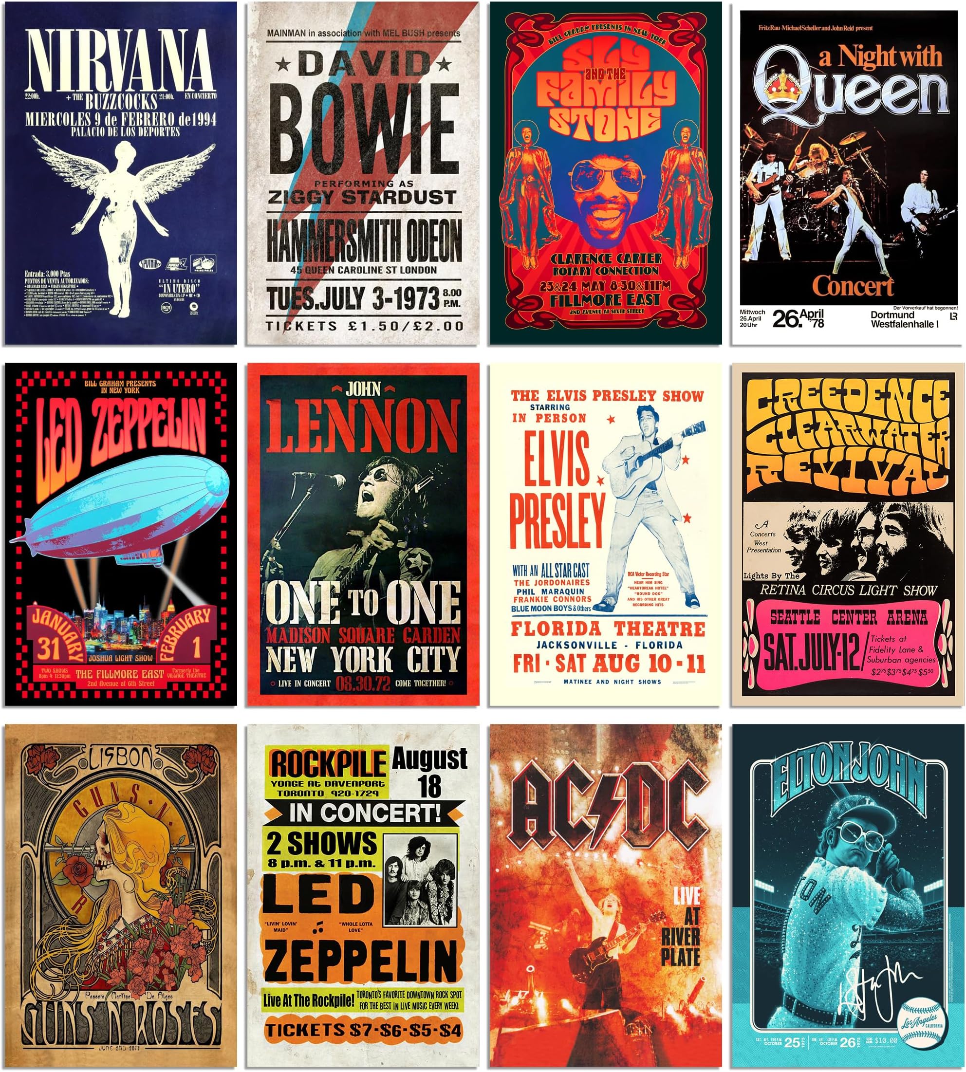 Amazon.com: History of Rock & Roll (Collage) Music Poster Print Poster ...