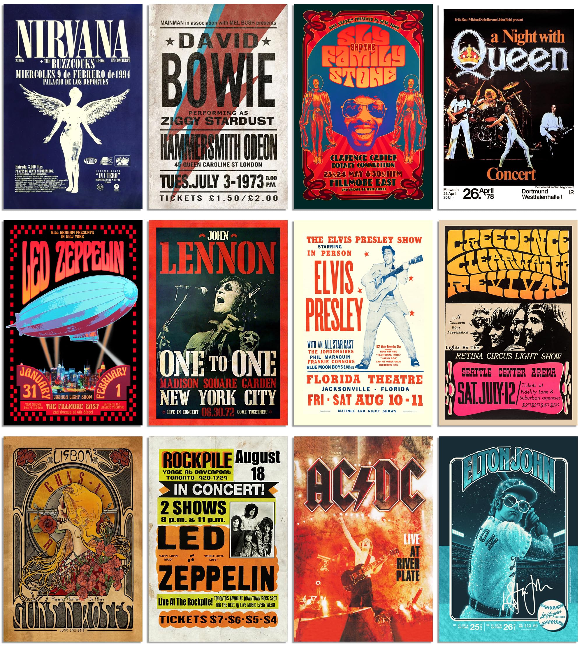 Rock Concert Posters 1970s David Bowie (1973) Concert Poster 13 X