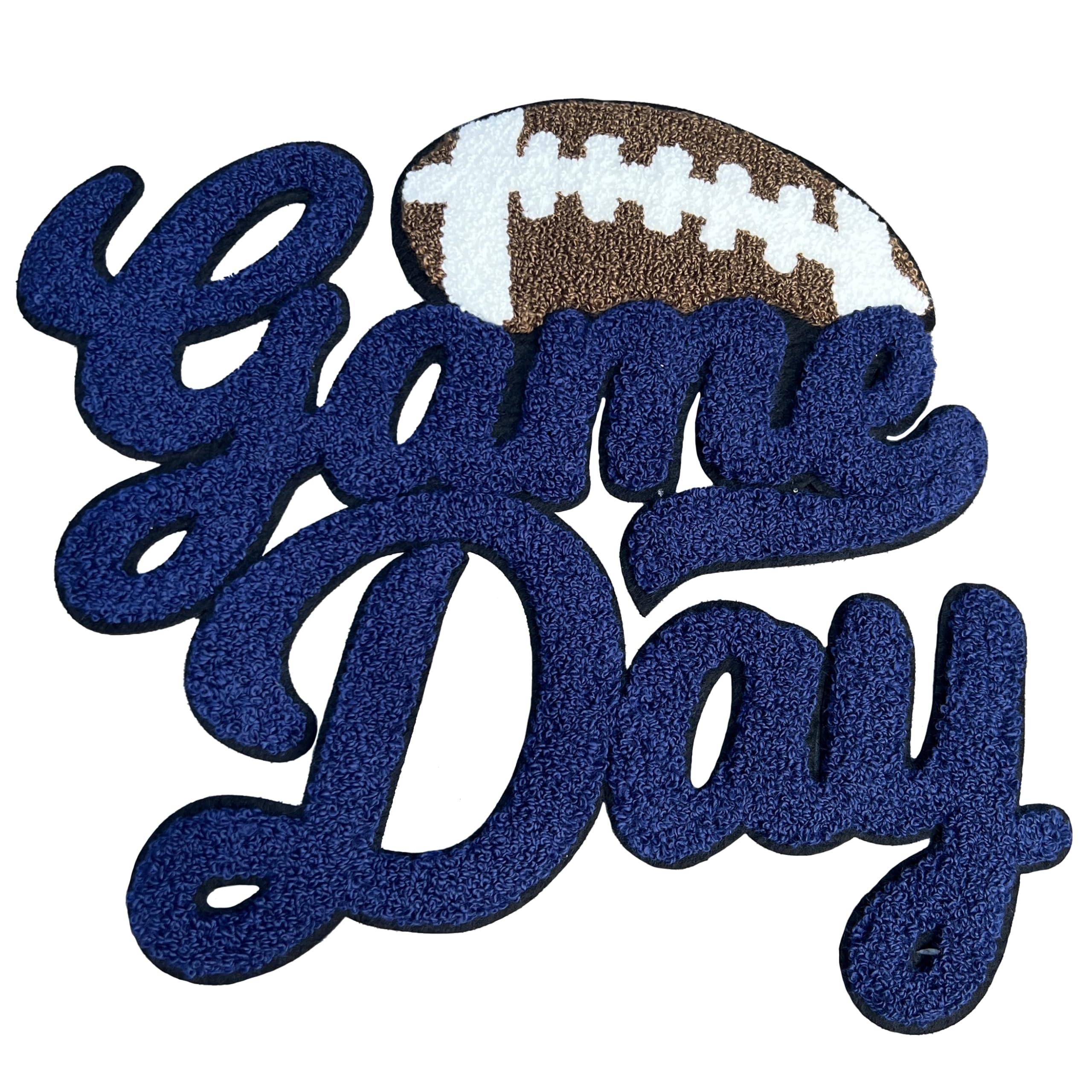 Amazon.com: Generic Football Game Day Chenille Iron-On Patch - Navy ...