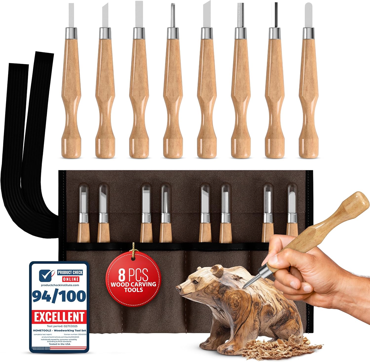 Amazon.com: Premium 8 pcs Wood Carving kit Tools Set for Kids Beginners ...