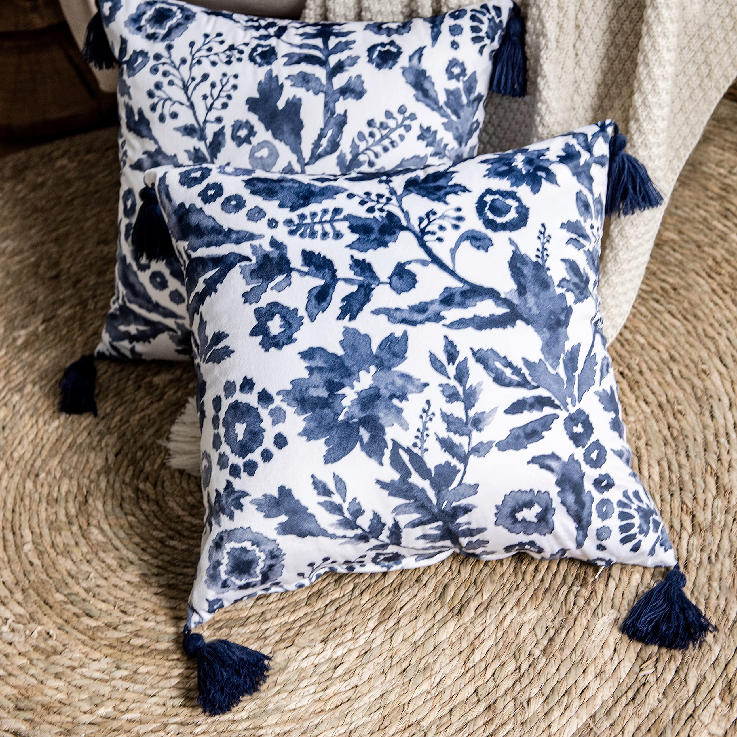 DriftAway Boho Throw Pillow Covers Julia Modern Farmhouse Decorative ...