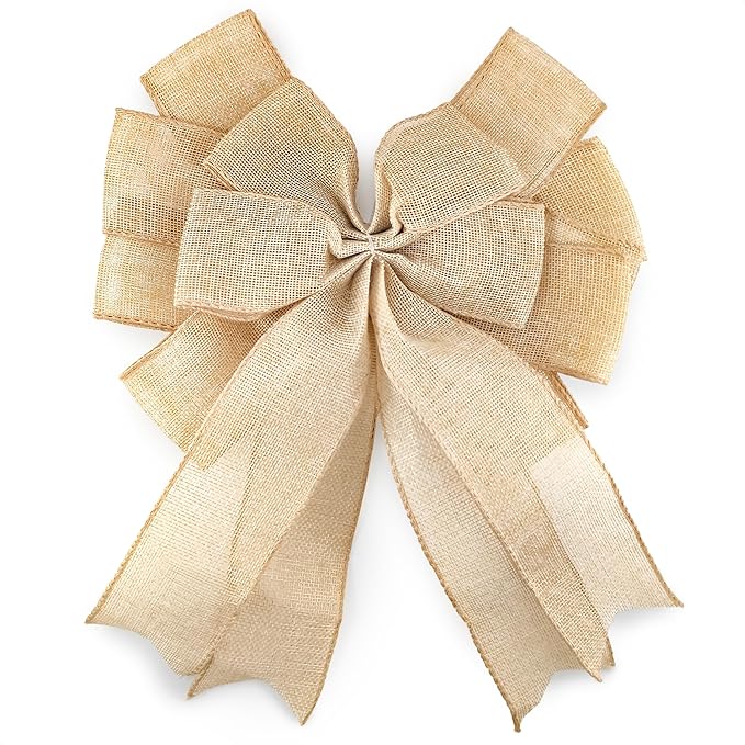 Amazon.com: Large Burlap Bows for Presents - Big Bow for Present Large ...