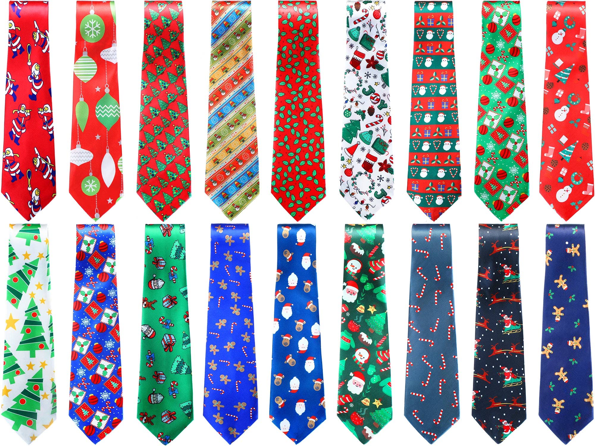 Amazon.com: Handepo 18 Pcs One off Christmas Tie for Men Decorative ...