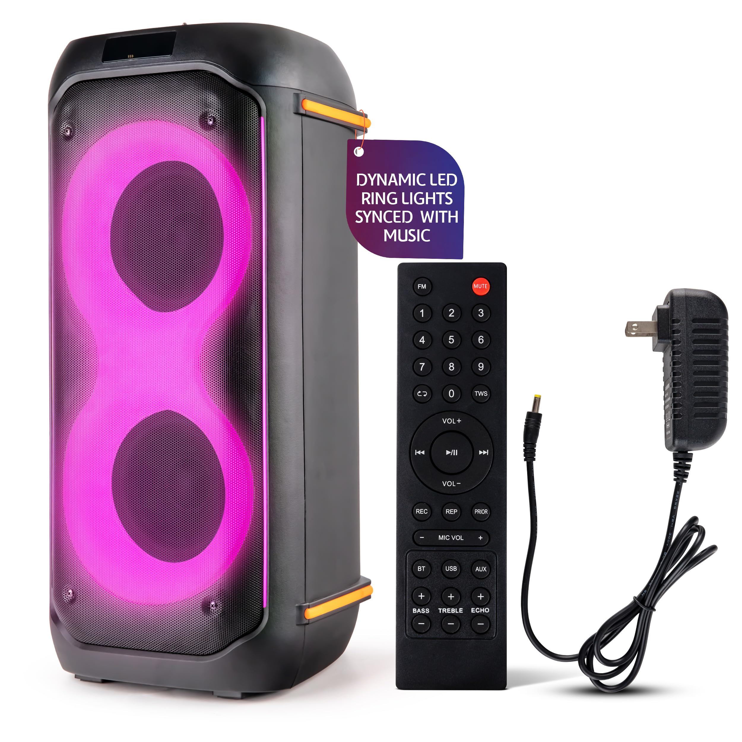 Amazon.com: Pyle Compact Bluetooth PA Party Speaker System – 160W ...