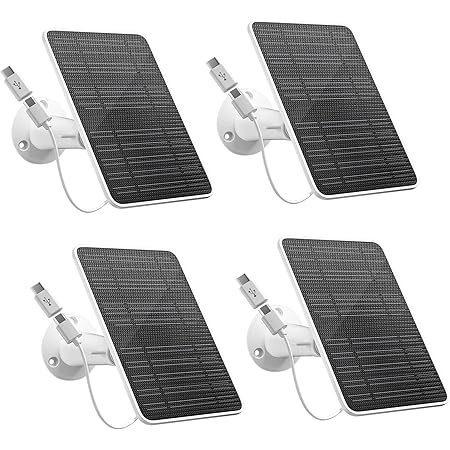 Amazon.com : Solar Panel for Security Camera, 5V 4W Solar Panels ...
