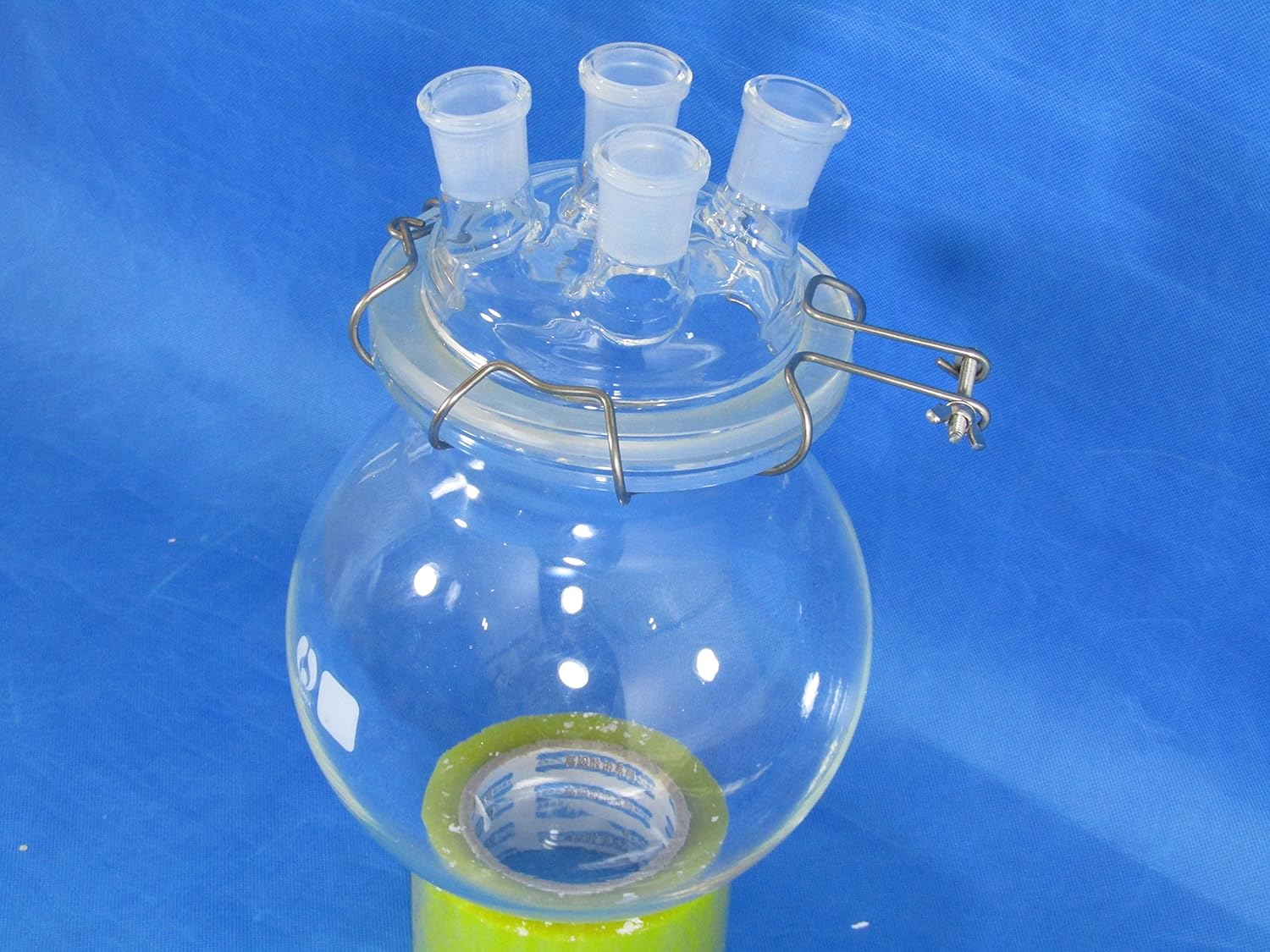 JIAWANSHUN 1000ml, 24/29 Glass Reaction Flask,1L,Four Necks Lab ...