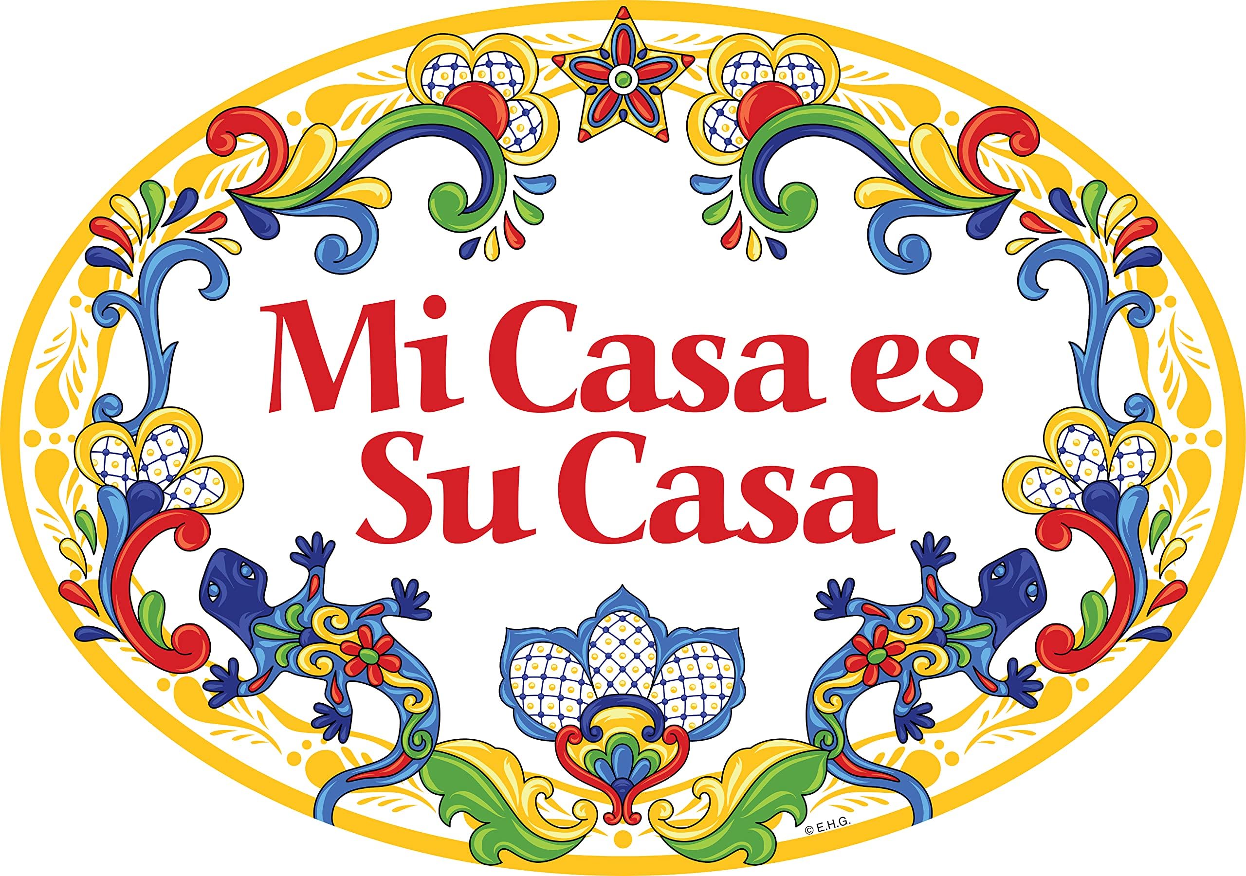 Amazon.com: HOUVSSEN Spanish Kitchen Sign La Cocina Decor Familia Mi ...