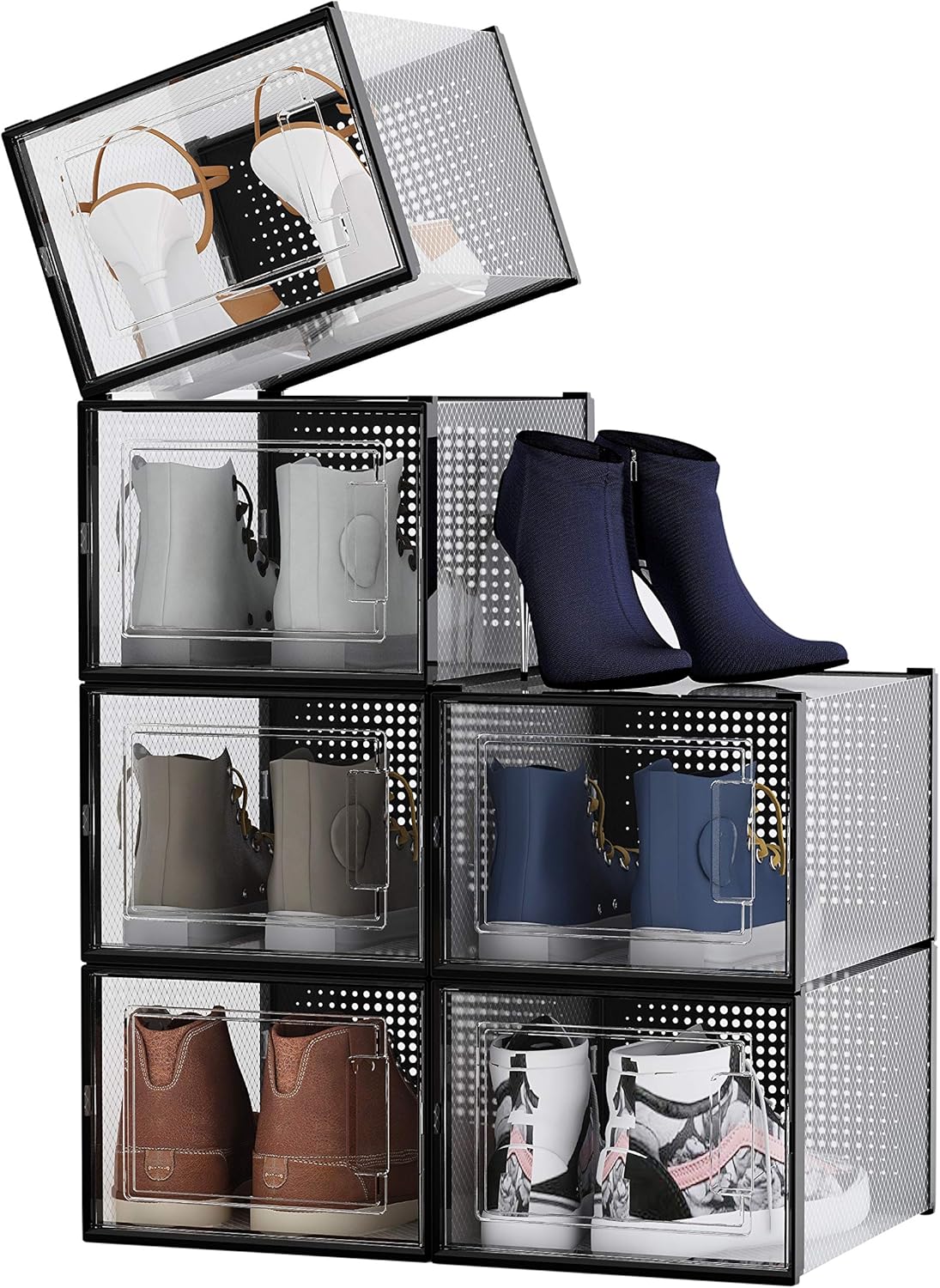 Amazon.com: Stackable, Heavy Duty, Foldable Clear Plastic Show Boxes 14 ...