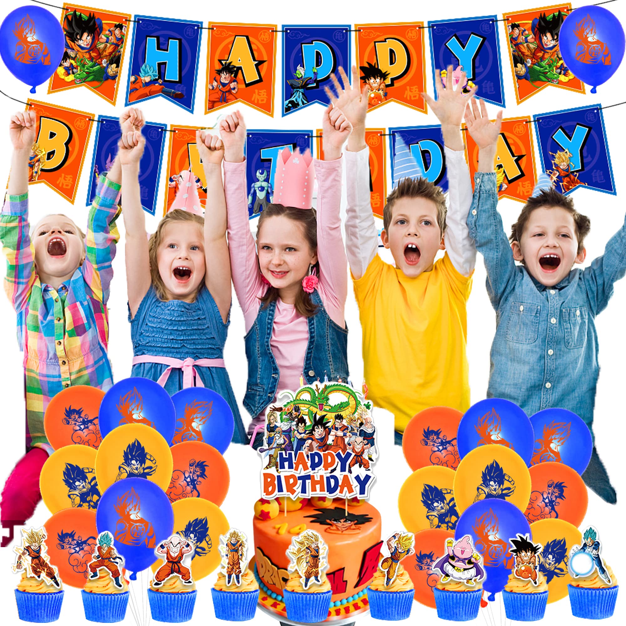 Buy Birthday Decorations Goku Party Supplies Dragon Ball Birthday ...
