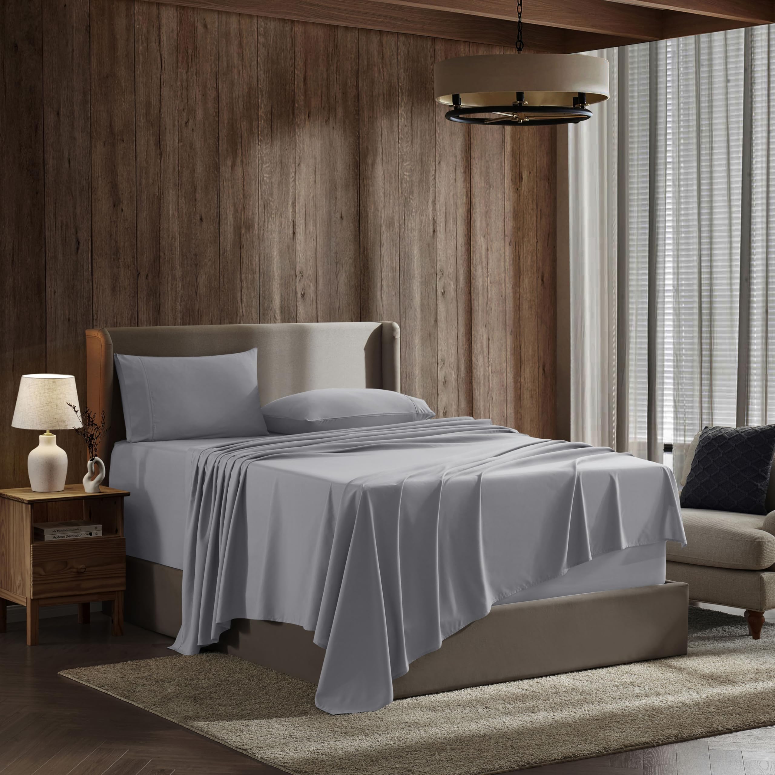 Amazon.com: Nestl Queen Sheet Set- 4 Piece Bed Sheets for Queen Size ...