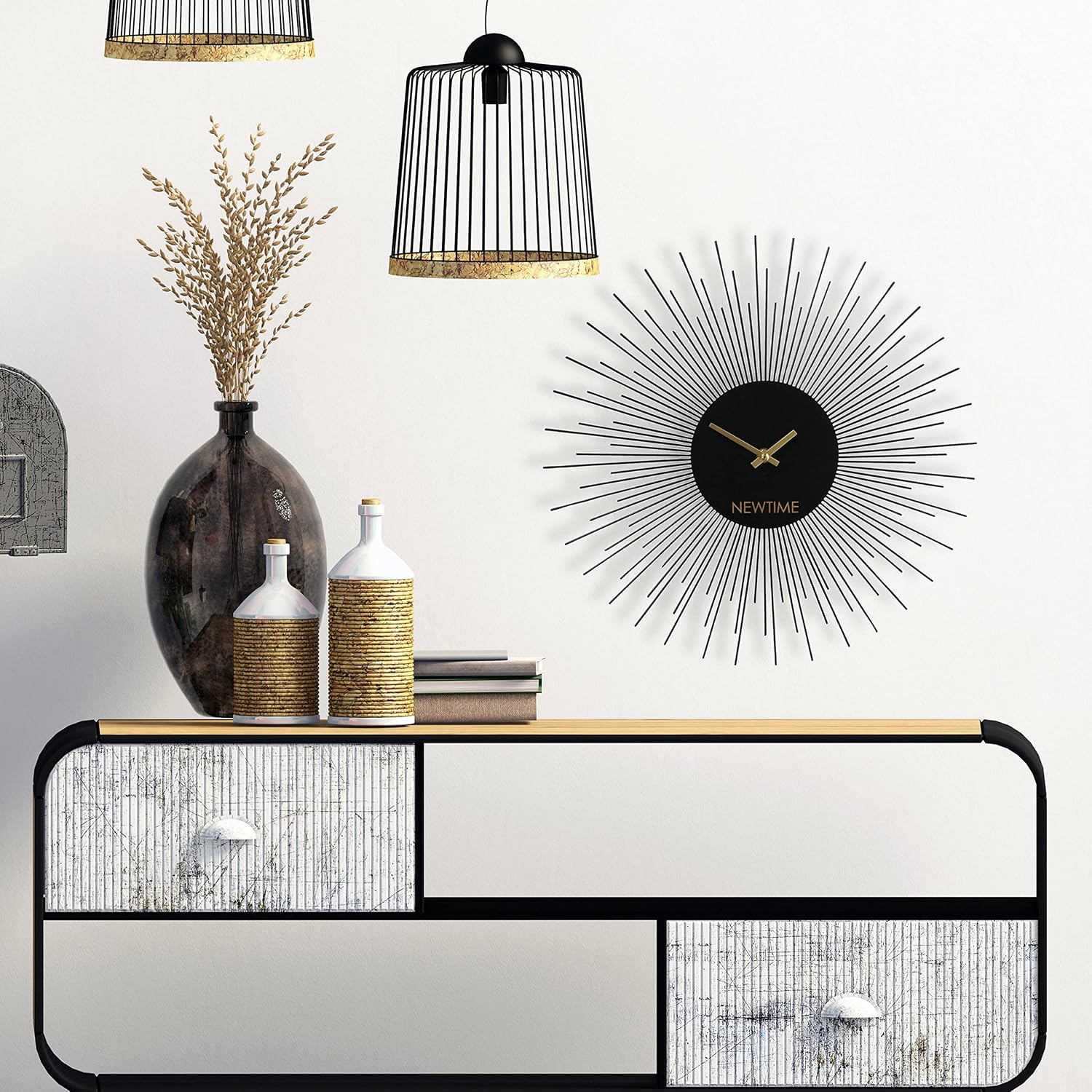 WHW Whole House Worlds Modernist Home New Time Burst – Reloj de pared ...