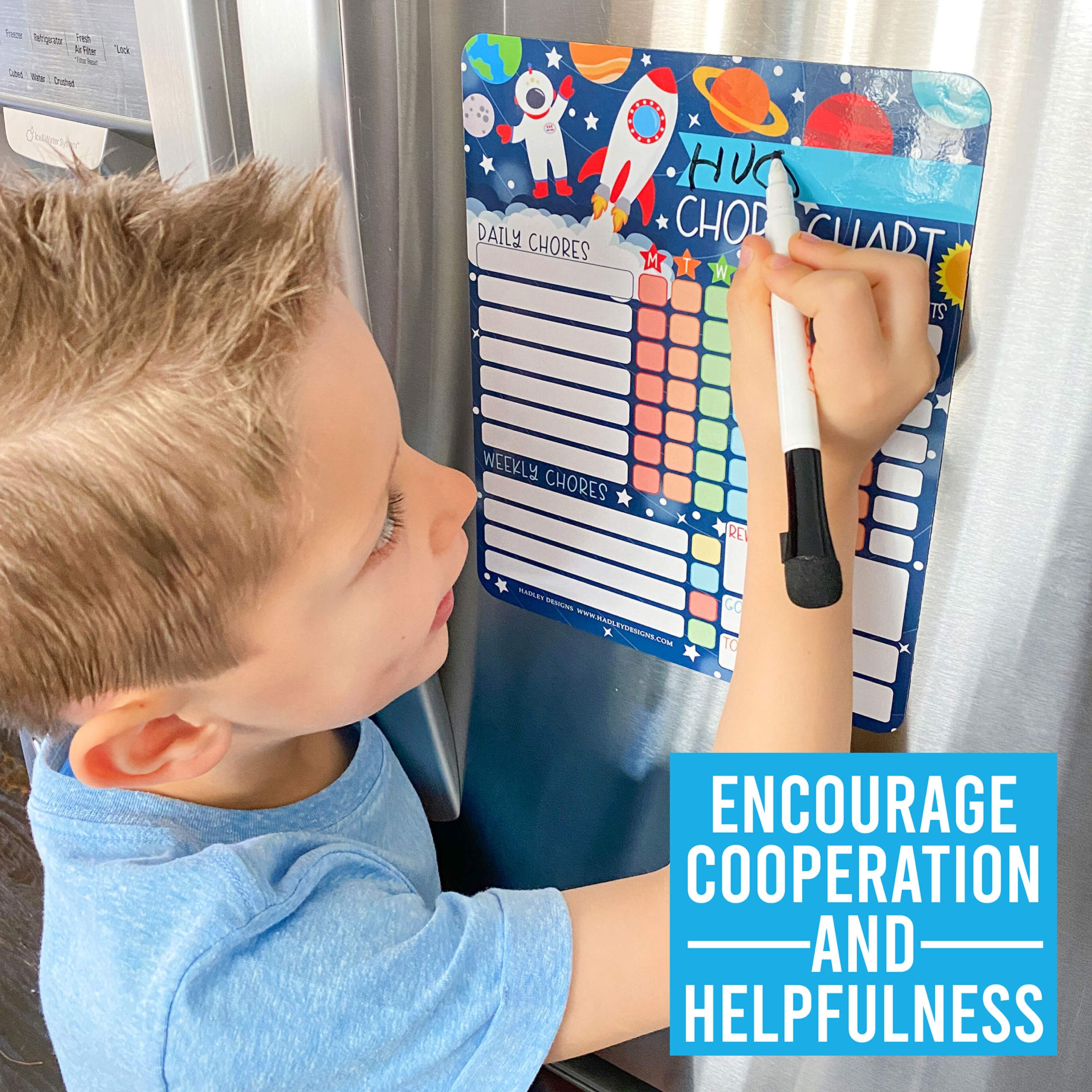 Outer Space Kids Chore Chart Magnetic, Reward Chart for Kids, Good ...