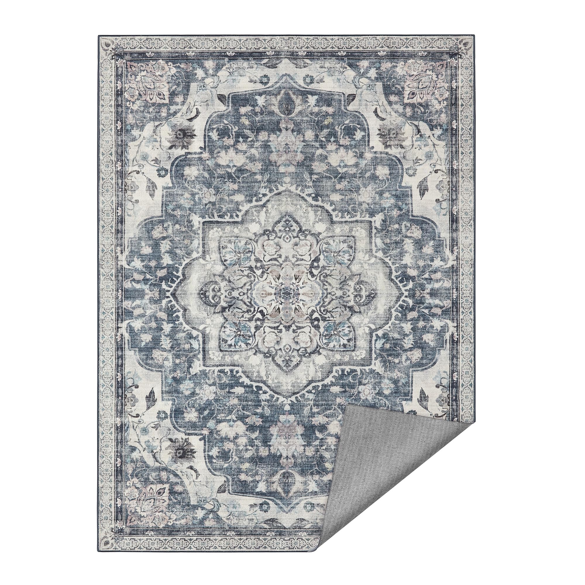 SONGMICS HOME Area Rug, 120 x 170 cm Rug for Bedroom, Non-Slip Carpet ...