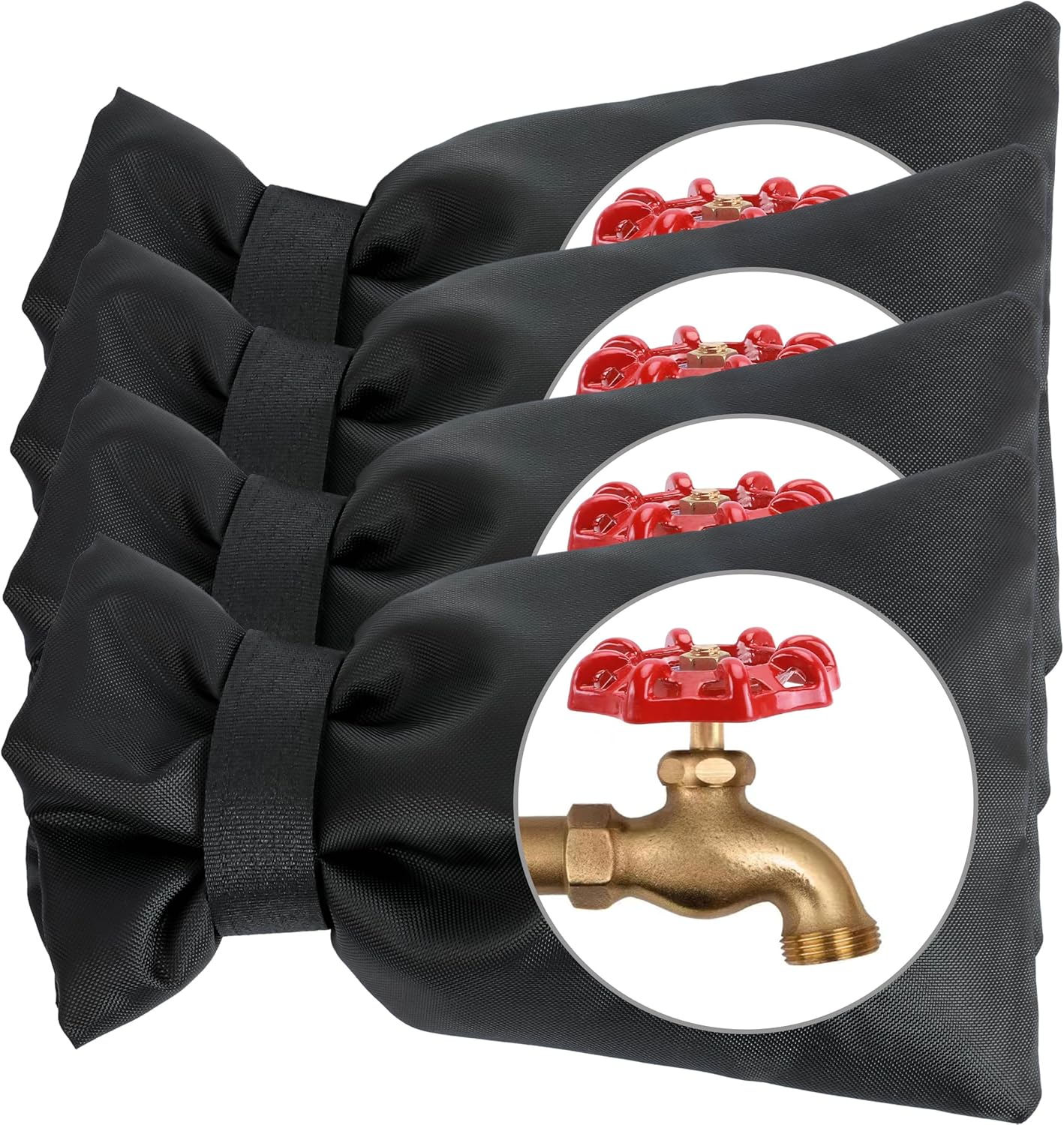 Outdoor Faucet Covers for Winter 4 Pack Faucet Cover Freeze Protection ...