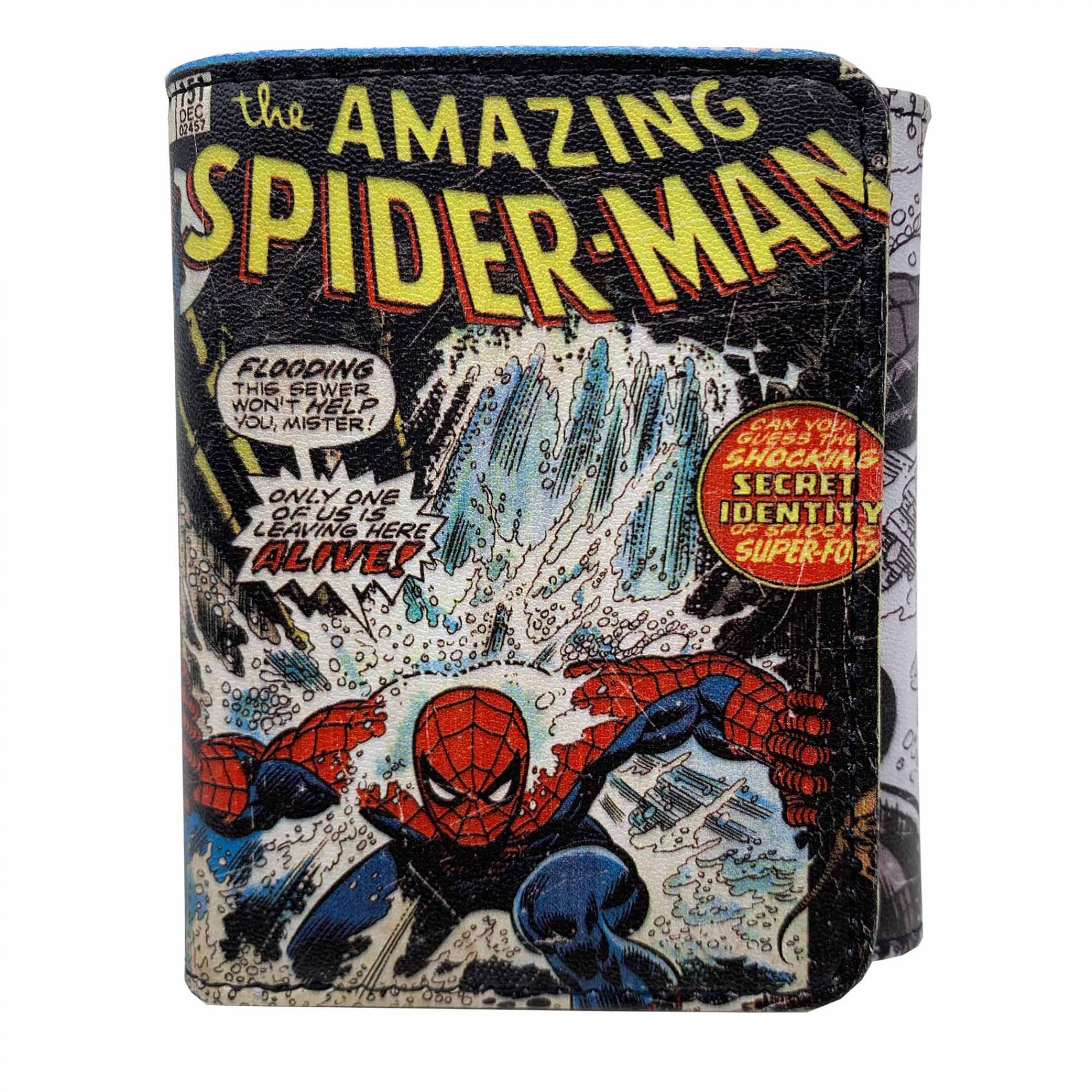 Amazon.com: RGA Leatherworks Spider-Man #151 Comic Cover Trifold Wallet ...