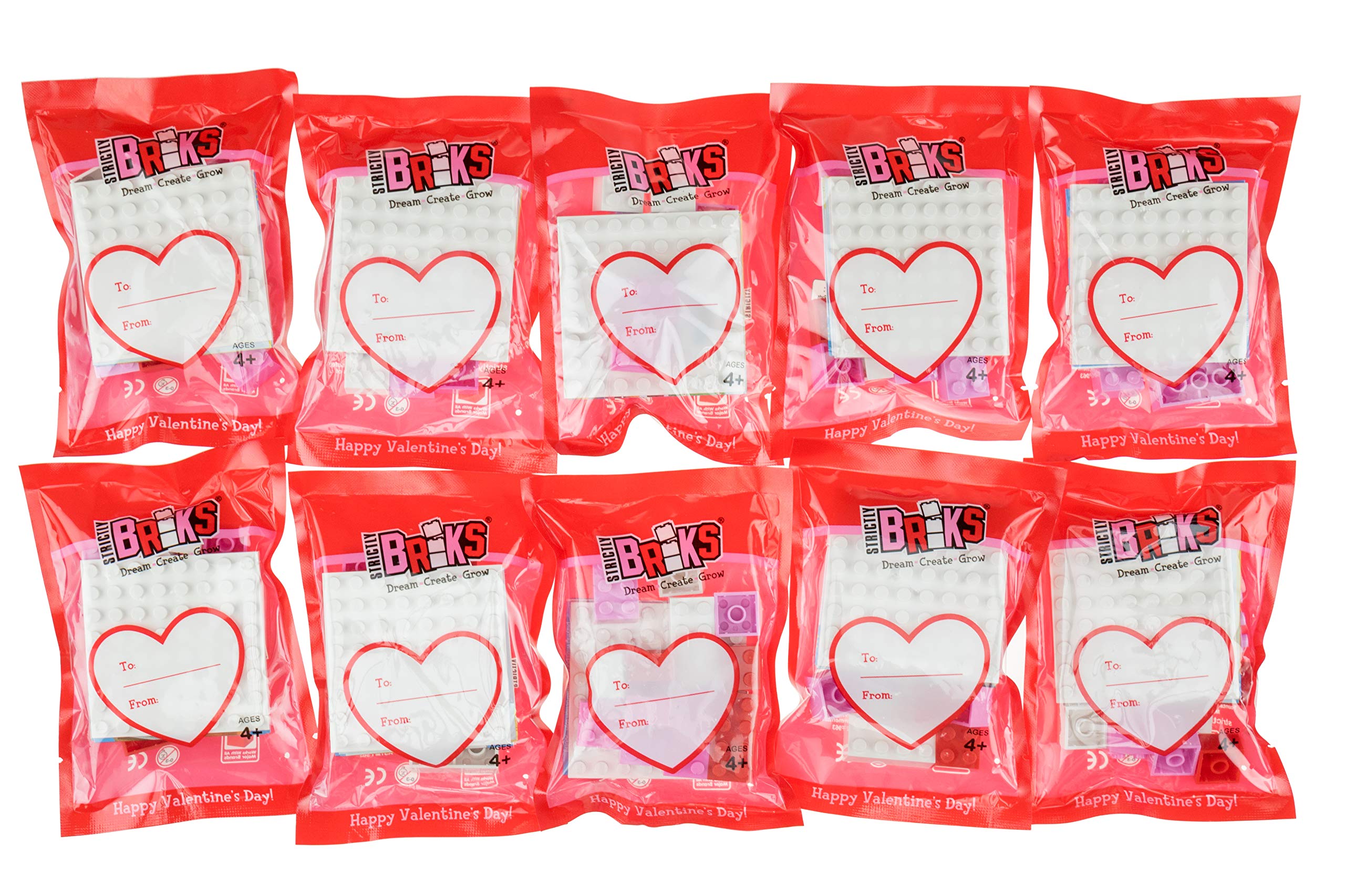 Strictly Briks - Valentine's Day Heart Party Favors - 10 Pack of ...