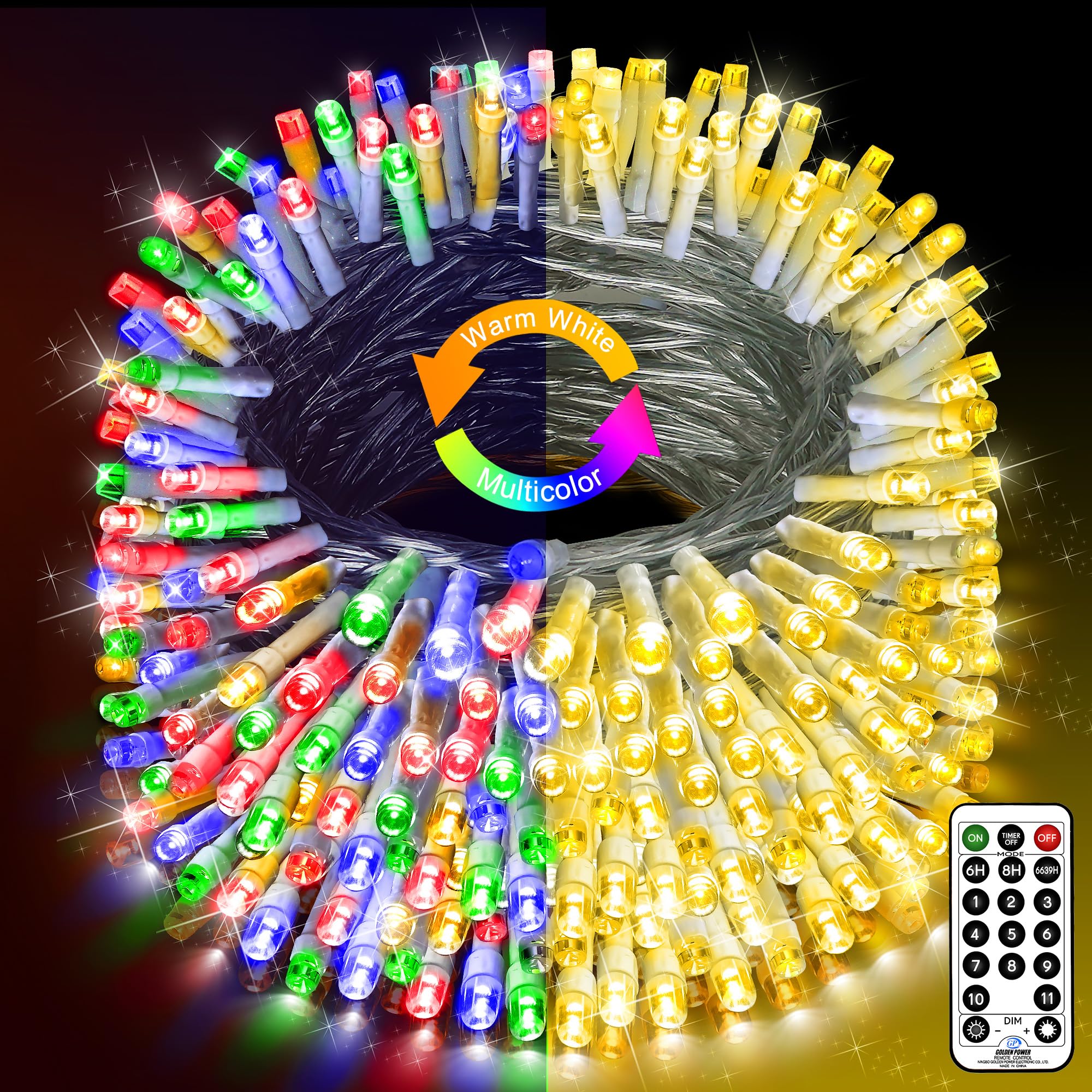 XURISEN Christmas Lights, 403FT 1000 LED Color Changing String Lights ...